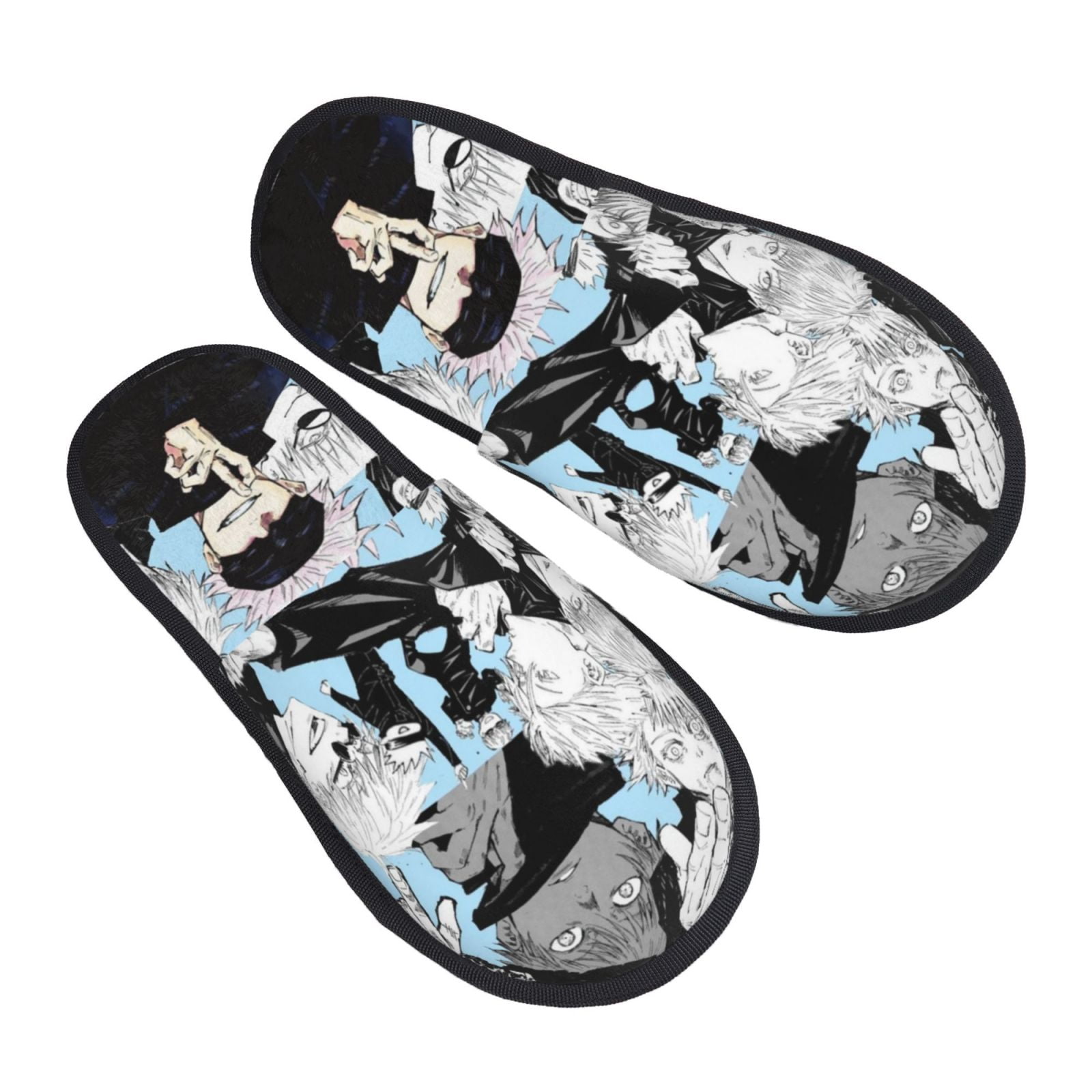 Jujutsu Kaisen Satoru Gojo Furry Slippers For Men Women Fuzzy House ...