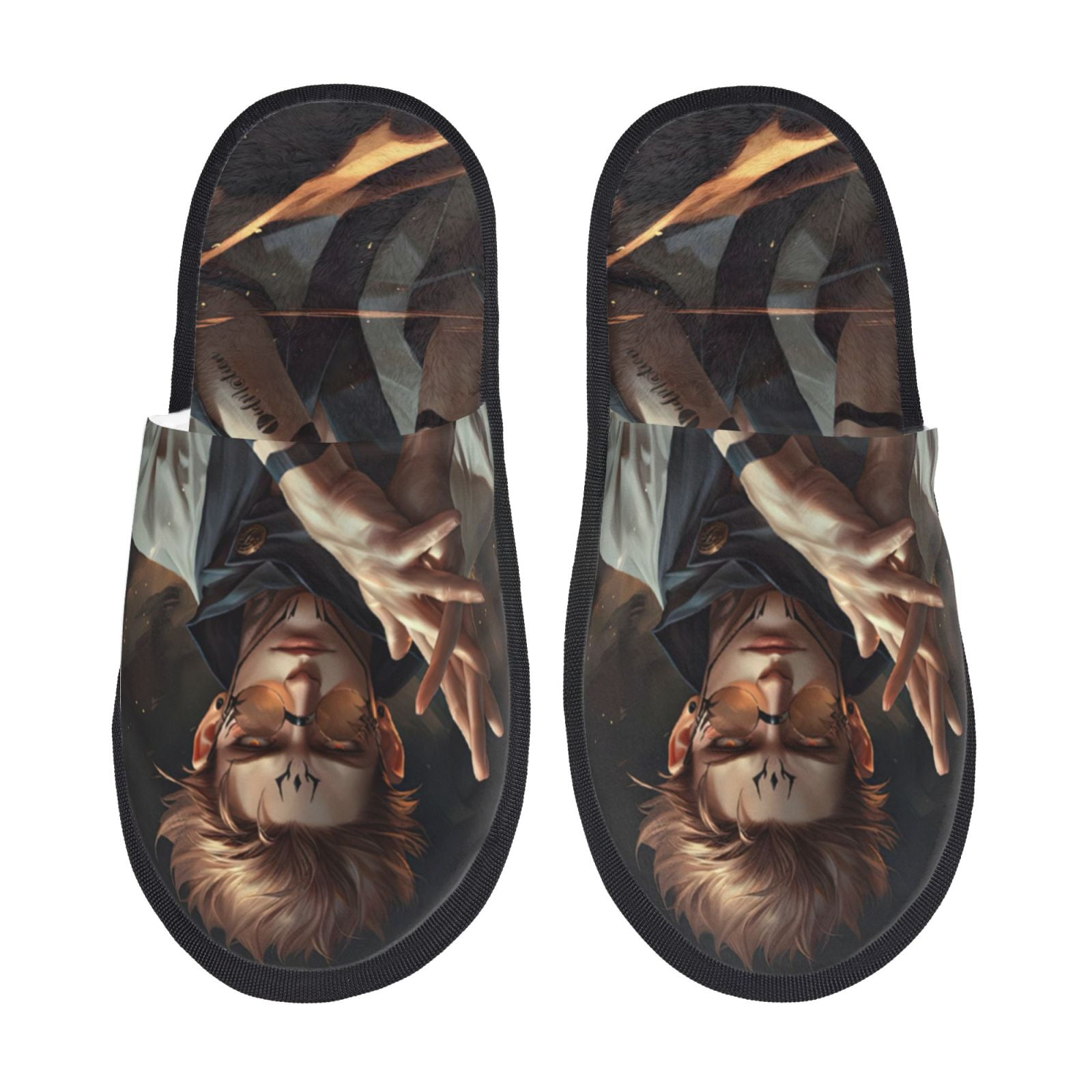 Jujutsu Kaisen Satoru Gojo Furry Slippers Personalized Unisex Soft Warm ...