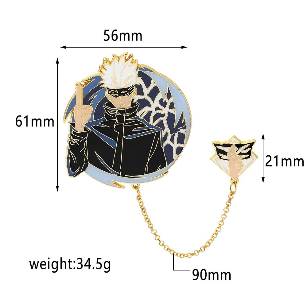 Jujutsu Kaisen Satoru Gojo Inumaki Toge Cosplay Brooch Badge Prop Anime ...