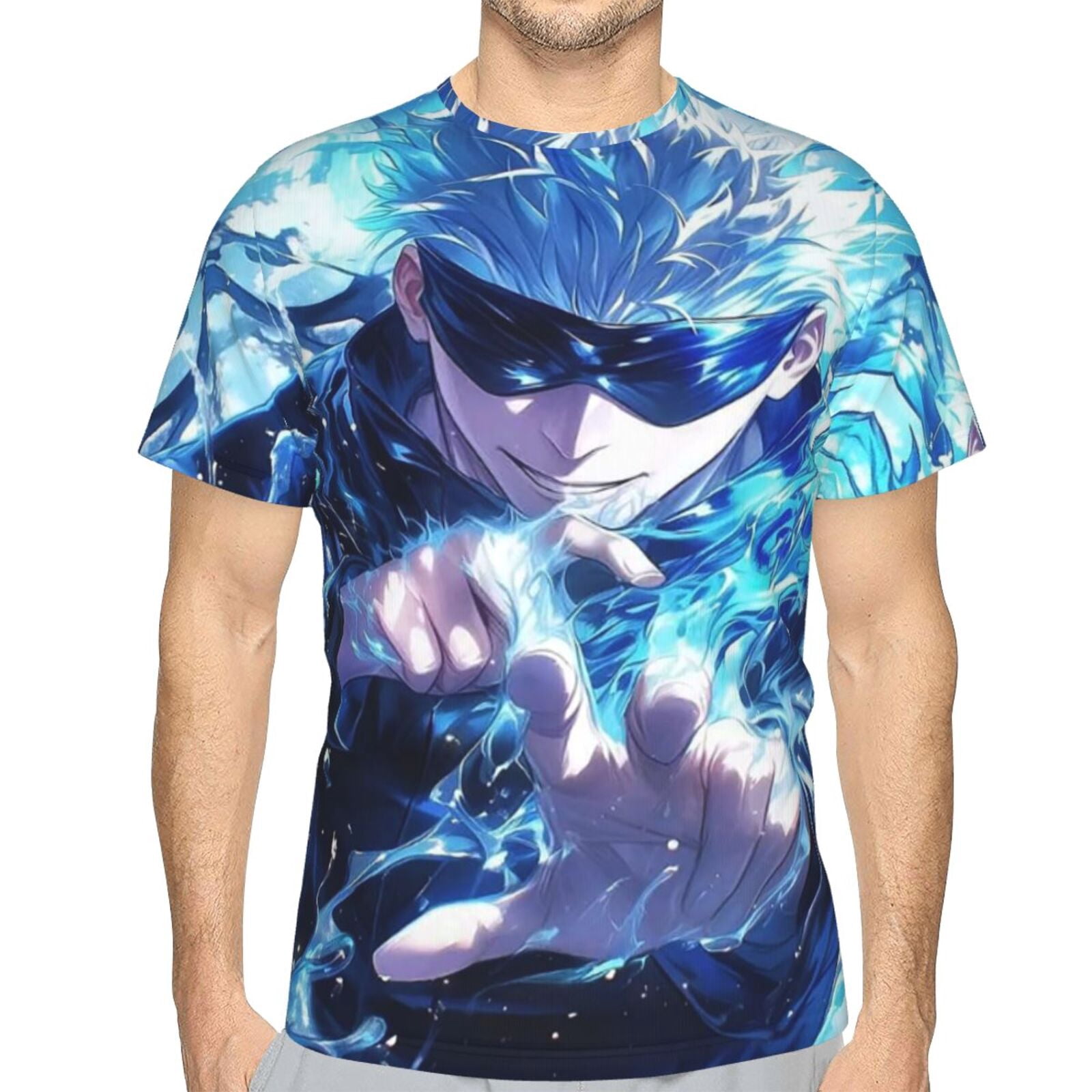 Jujutsu Kaisen Satoru Gojo Men's T-Shirt Slim Fit Short Sleeve Shirts ...