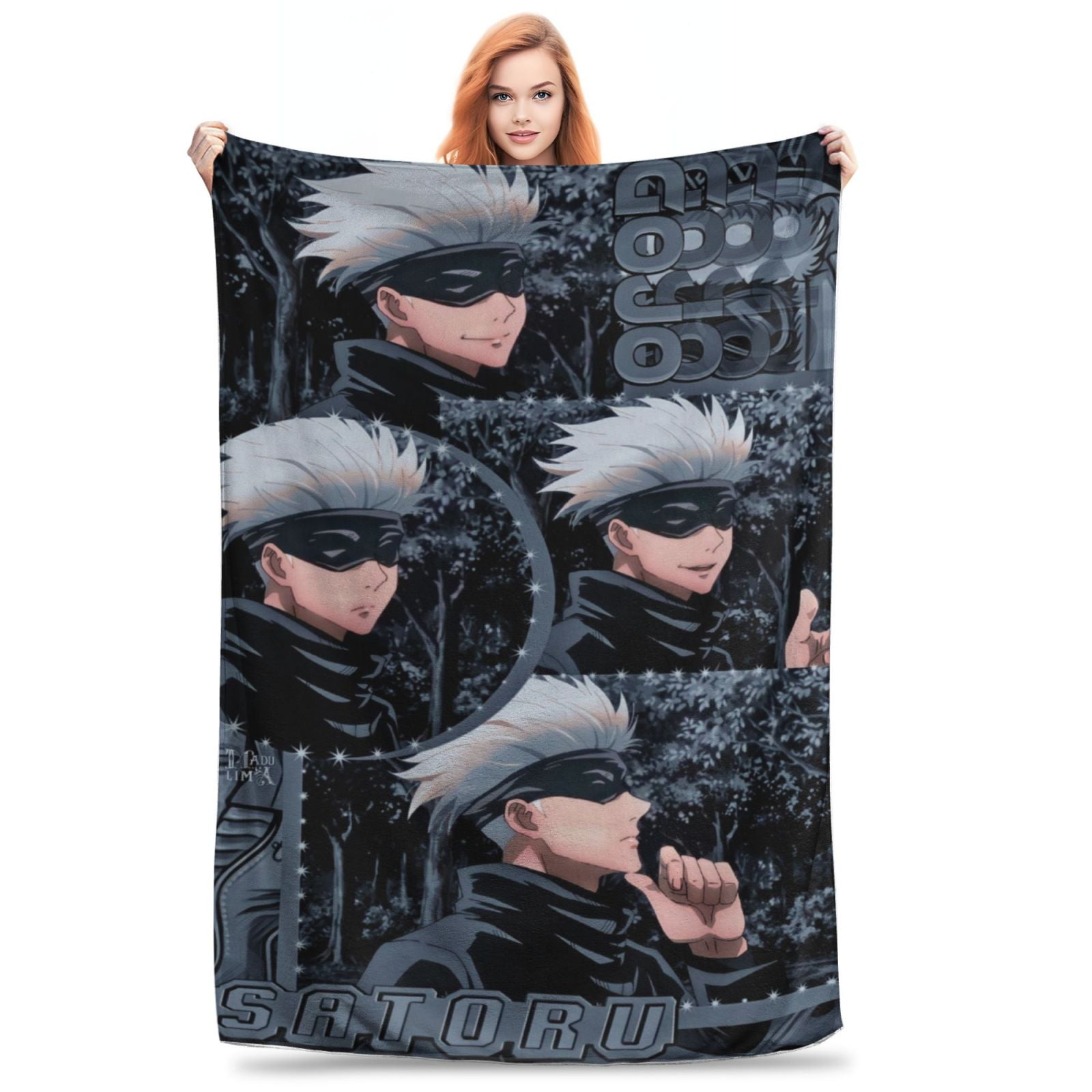 Jujutsu Kaisen Satoru Gojo Super Soft Flannel Blanket Lightweight Throw ...