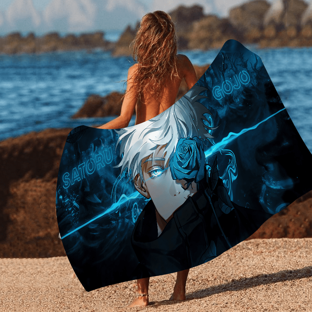 Jujutsu Kaisen Satoru Gojo Towel Microfiber Beach Towel Absorbent Quick ...
