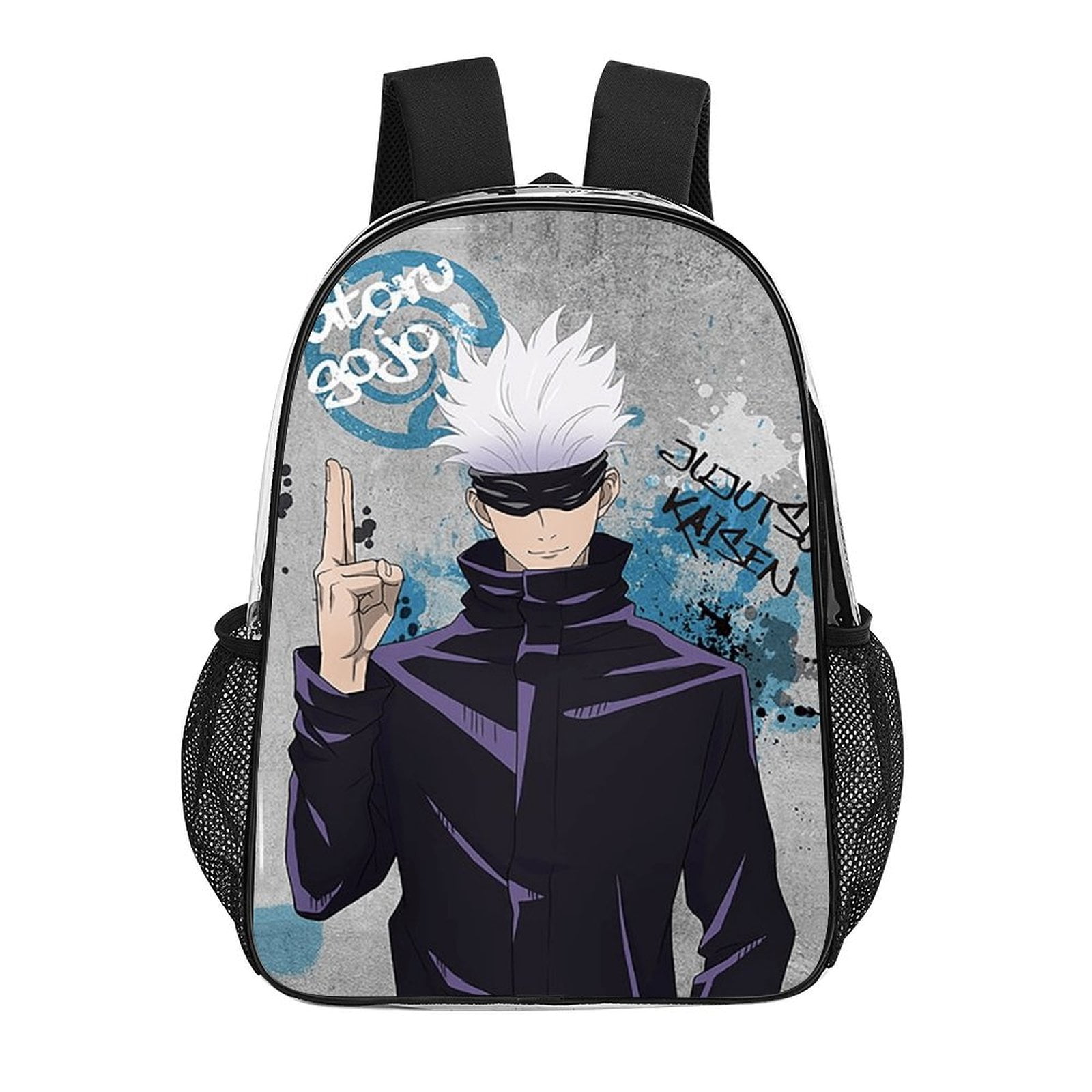 Jujutsu Kaisen Satoru Gojo Transparent Bag Backpack 17 Inch Mesh ...