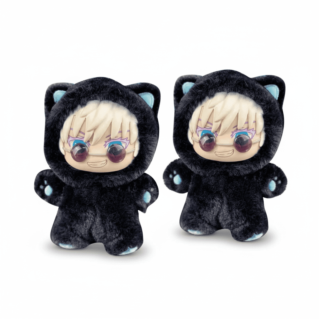 Jujutsu Kaisen Series Plush - Gojo Black Cat Plushie 5in,Portable Anime ...