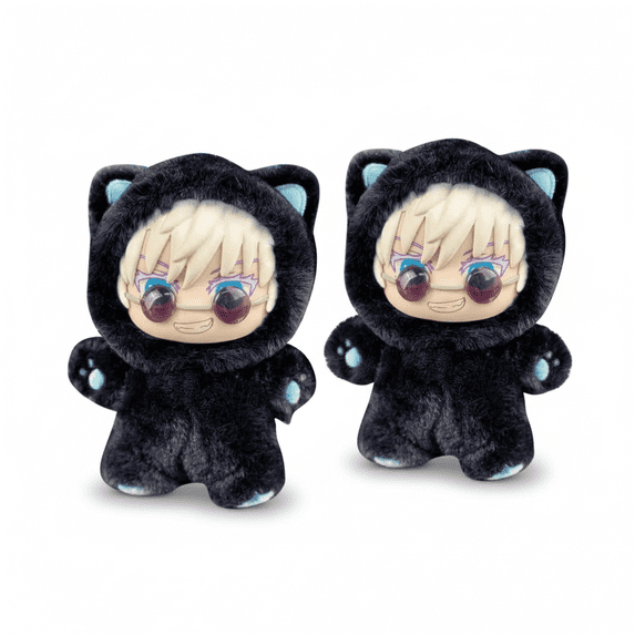 Jujutsu Kaisen Series Plush - Gojo Black Cat Plushie 5in,Portable Anime ...