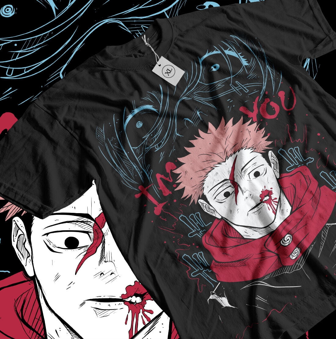 Jujutsu Kaisen Shirt Yuji Itadori Aoi Gojo Anime Horror Tee - Walmart.com