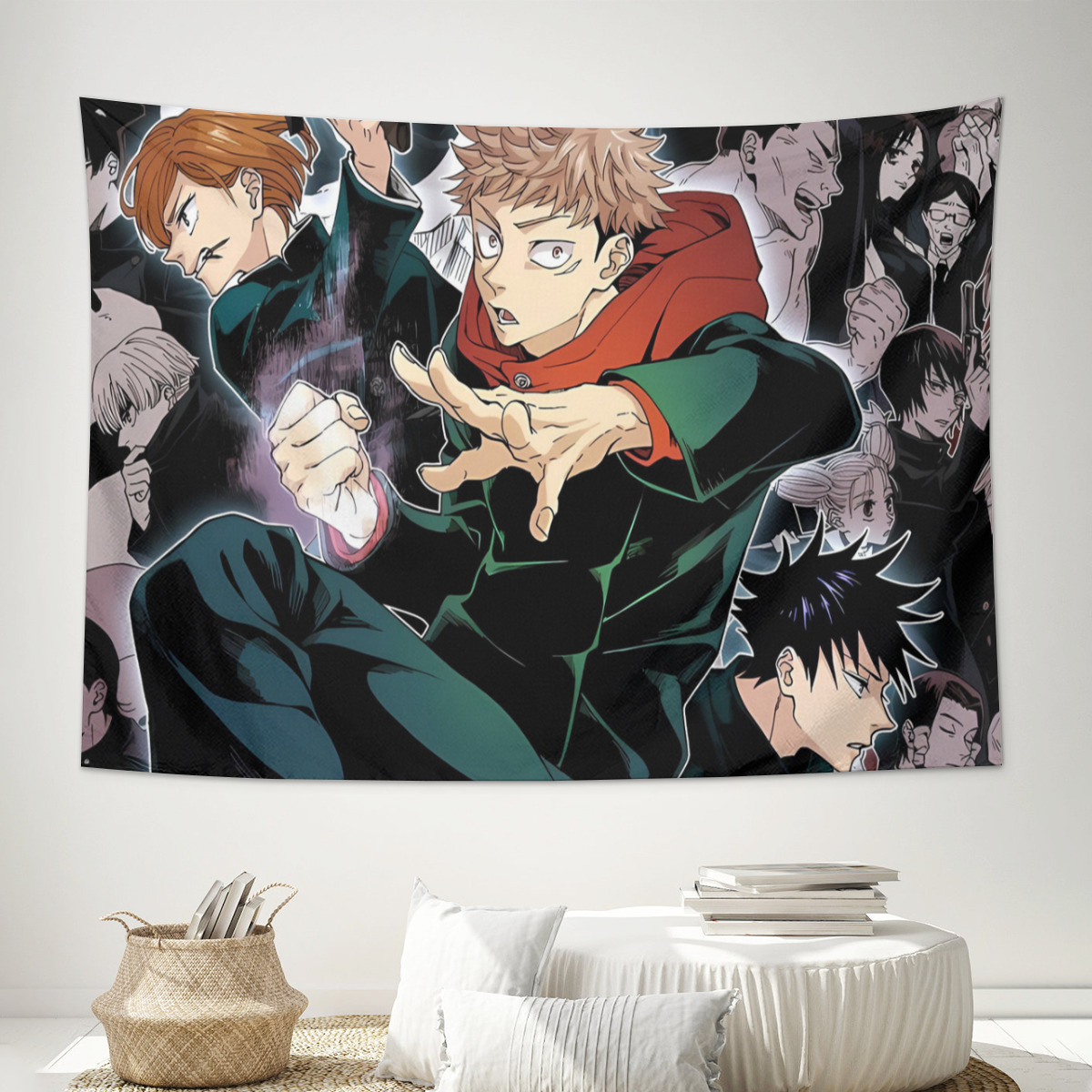 Jujutsu Kaisen Tapestry 60x50 Inch Cartoon Wall Hanging Anime Tapestry ...