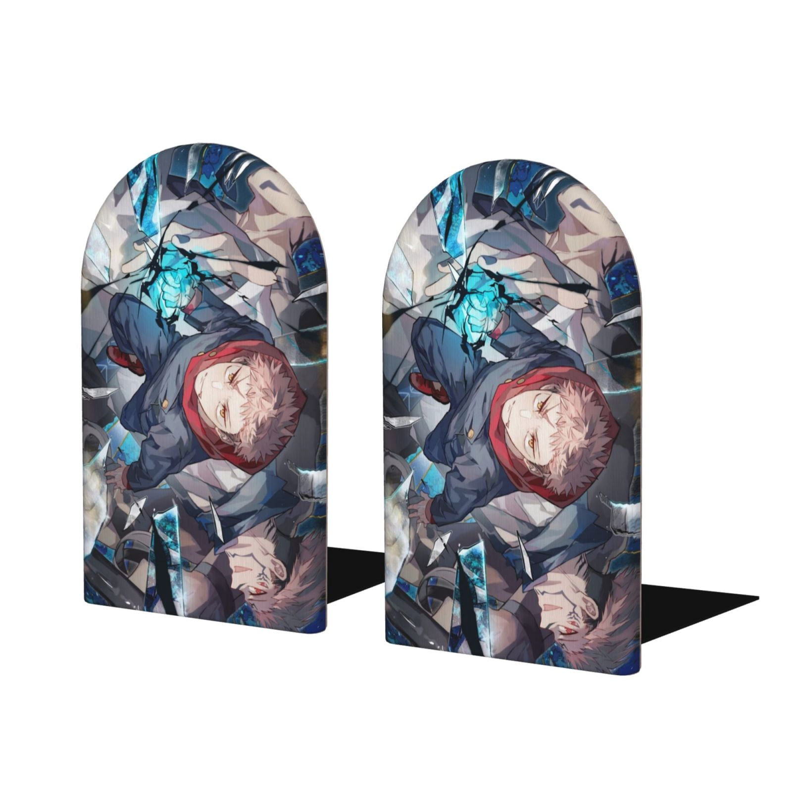 Jujutsu Kaisen Wood Bookends For Shelves Non-Slip Book Holders ...