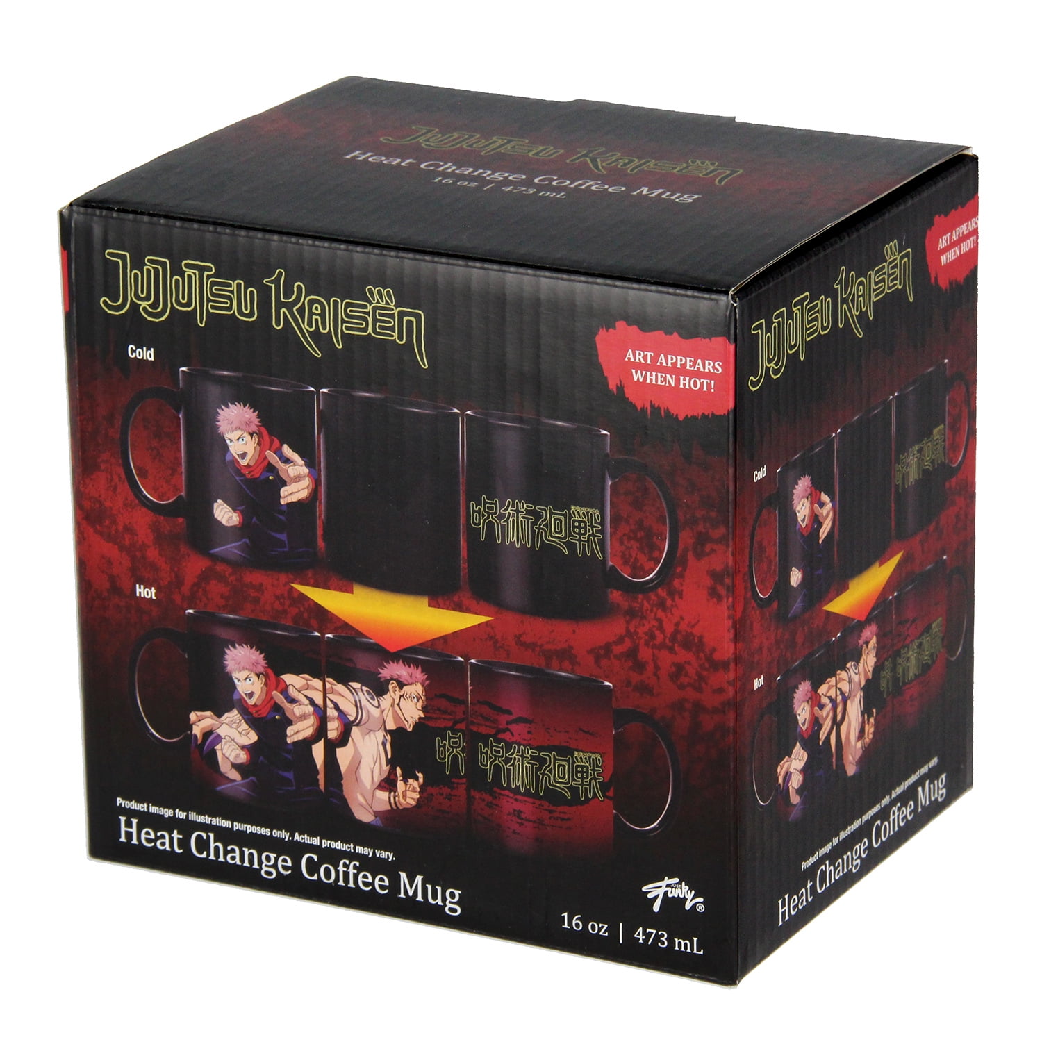 Official Jujutsu Kaisen 16 OZ. Heat Reactive Color Changing Mug ...