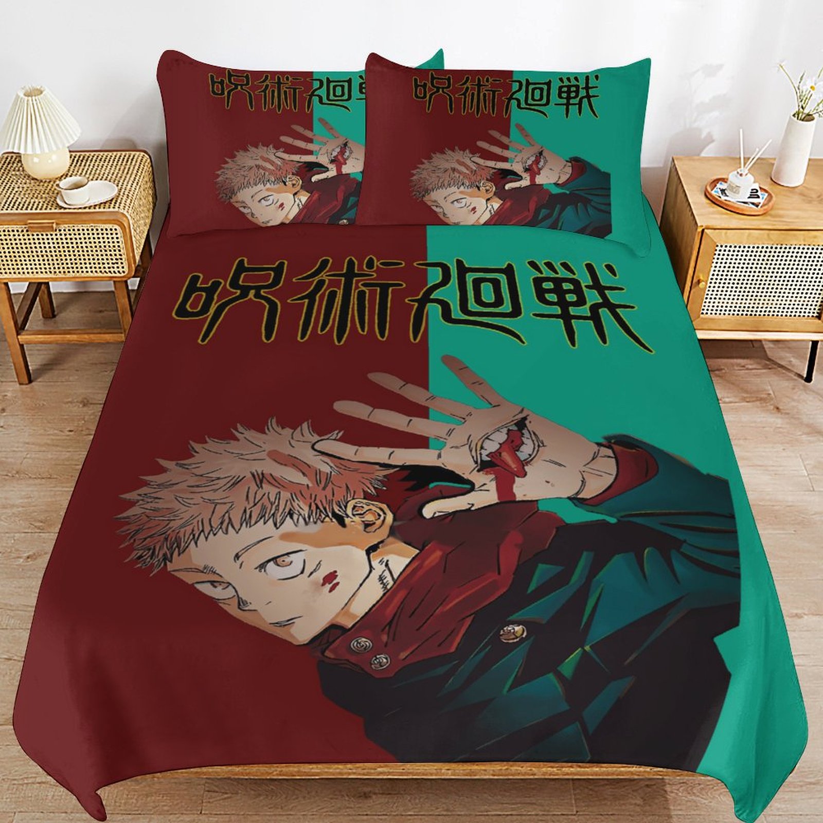 Jujutsu Kaisen Yuji Itadori Bed Duvet Cover Microfiber Bedding Sets 3D ...