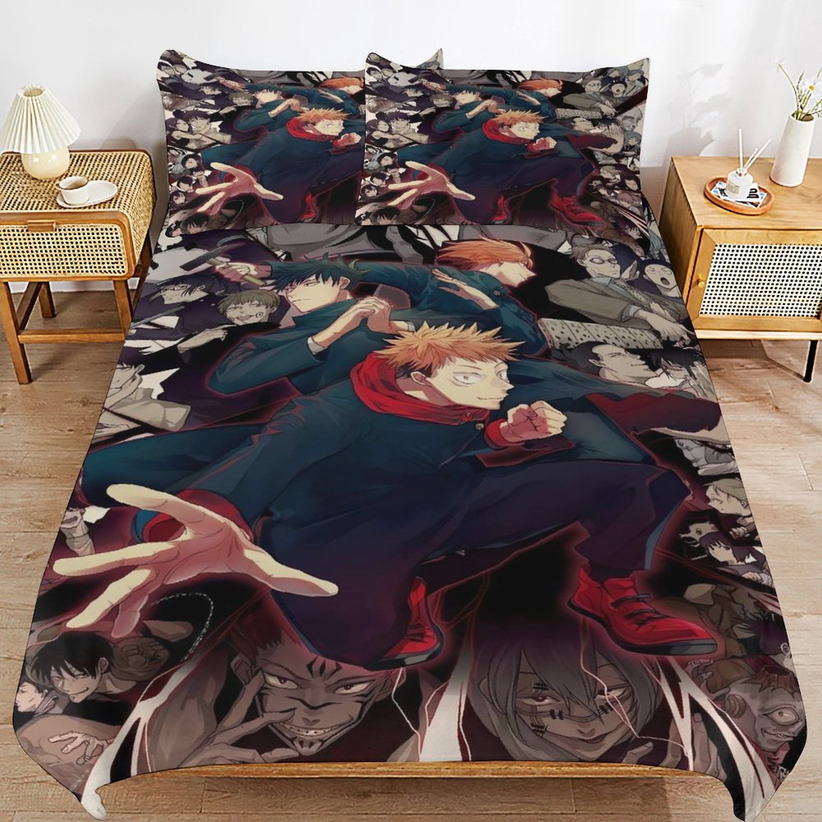 Jujutsu Kaisen Yuji Itadori Bed Duvet Cover Microfiber Bedding Sets 3D ...