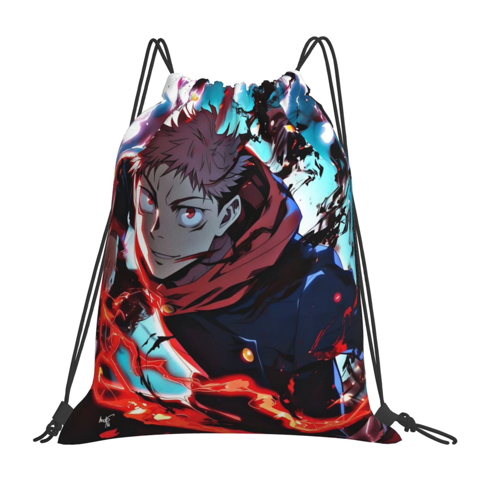Jujutsu Kaisen Yuji Itadori Drawstring Backpack Sport Gym Bag For Yoga ...