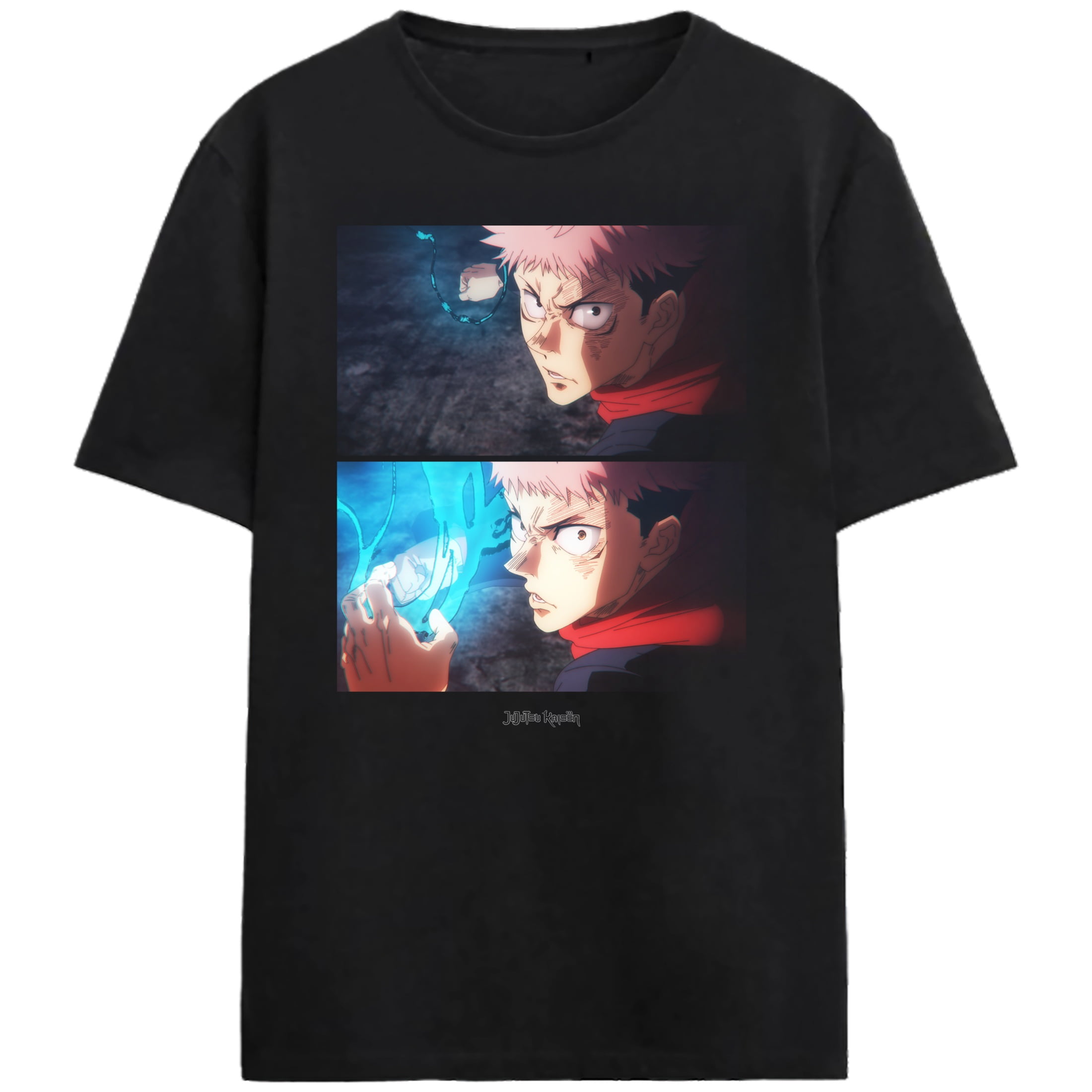 Jujutsu Kaisen Yuji Screens Adult Black Short Sleeve Tee-Small ...