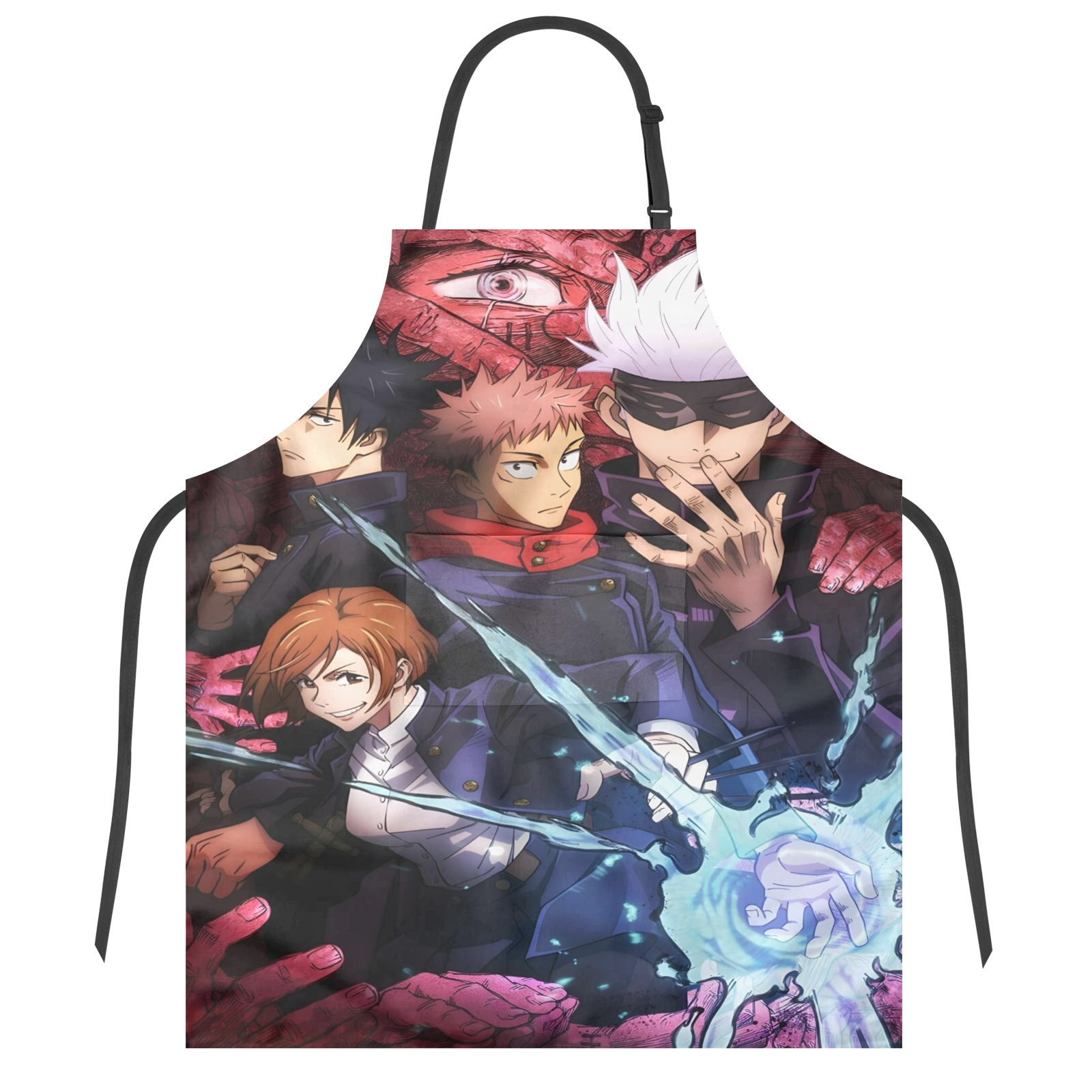 Jujutsu Kaisen apron has an iconic print, is durable and adjustable ...