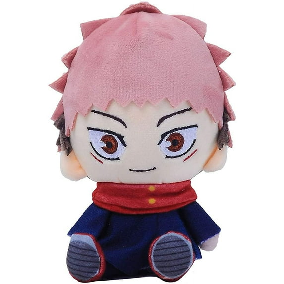 Jujutsu Kaisen itadori Yuji Plush Toy Pink Hair Cute Boy Soft Toy For ...