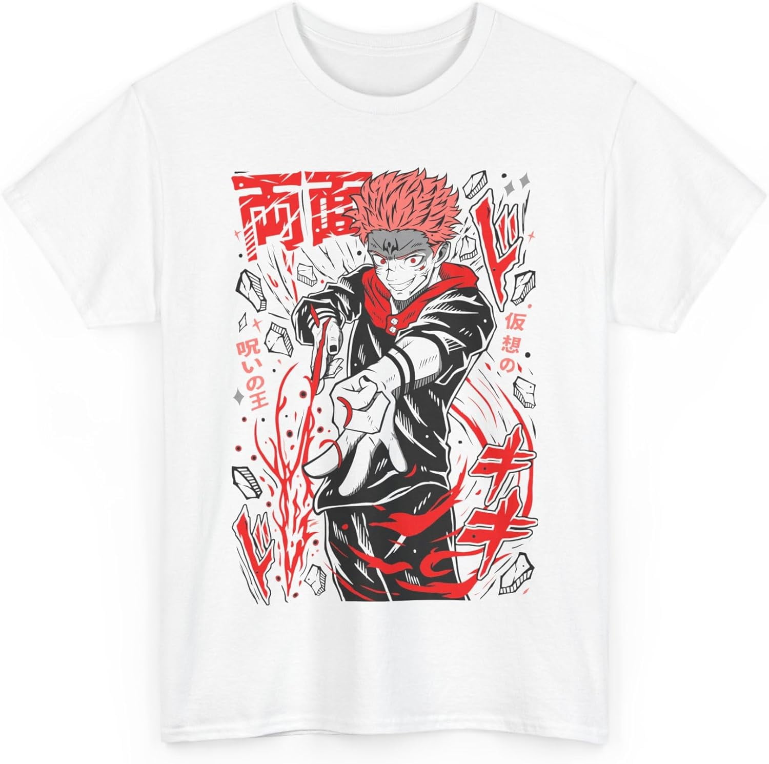 Jujutsu Sukuna Anime T-Shirt Unisex Kaisen Ryomen Anime Japanese Cotton ...