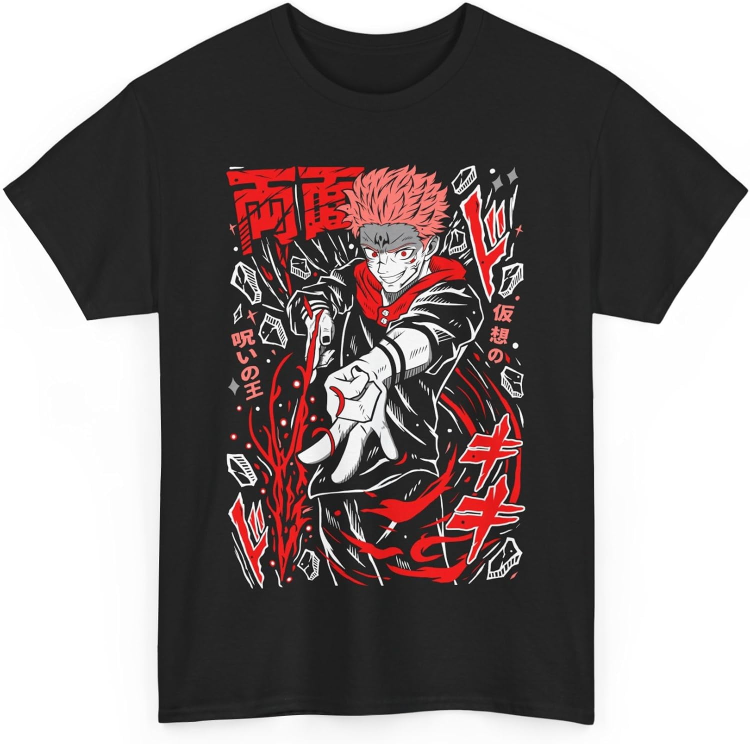 Jujutsu Sukuna Anime T-Shirt Unisex Kaisen Ryomen Anime Japanese Cotton ...