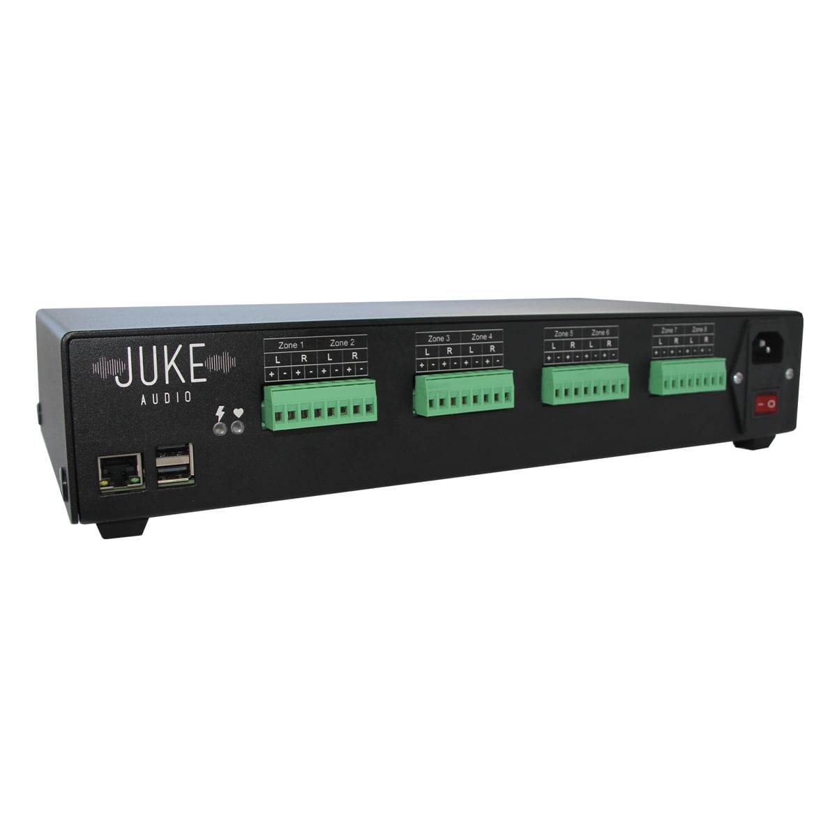 Juke Audio Juke-6, 6-Zone Multi-Room Stereo Preamp Amplifier with ...