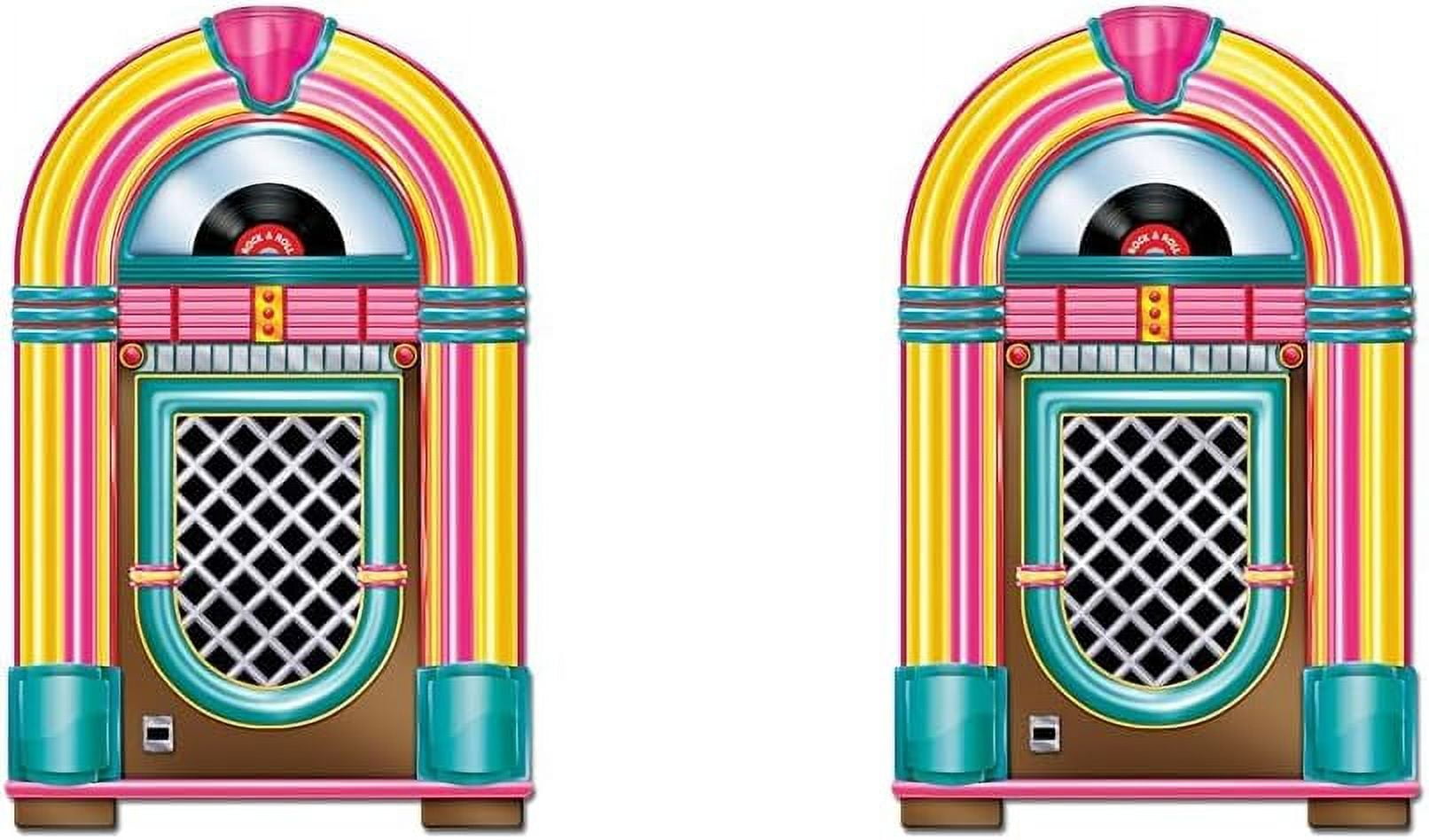 Jukebox Cut Out 50’s Rock and Roll Music Party Decorations Wall Décor ...