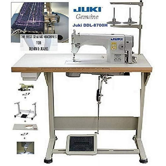 Juki DDL-8700-H Industrial Straight Stitch Sewing Machine with DIY K.D Table and Servo Motor ...
