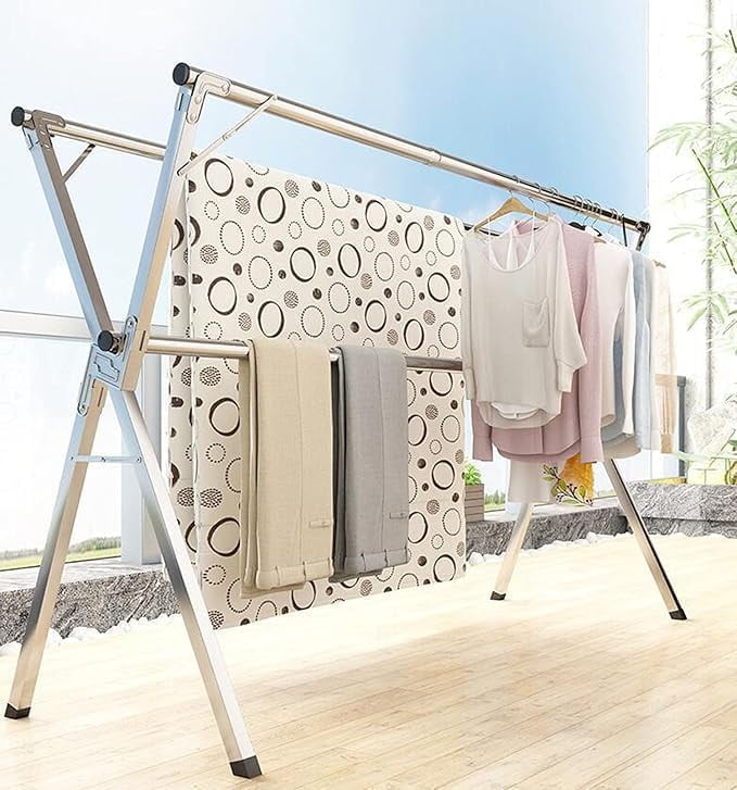 Jukkre Clothes Drying Rack for Laundry Stainless Steel Garment Rack ...