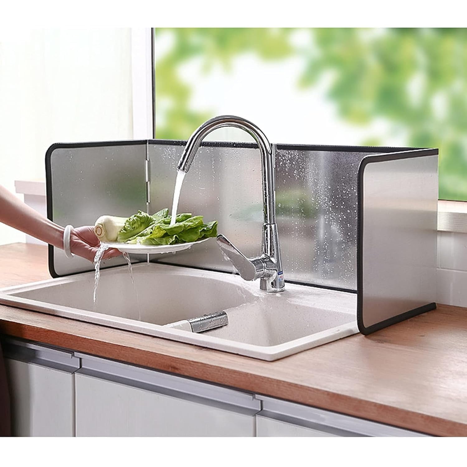 Jukkre Grease Splatter Guard Foldable Stainless Steel Oil Splatter ...