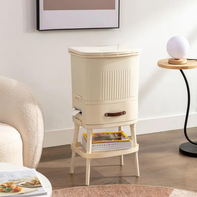 Jukkre Plastic Kitchen Waste Bin with Odor Protection of Lid Kitchen ...