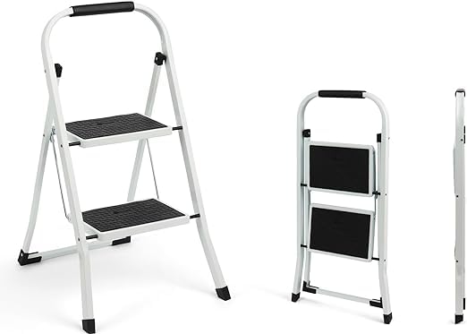 Jukmen Ladder Folding Step Stool for Adults Kids Lightweight Portable ...
