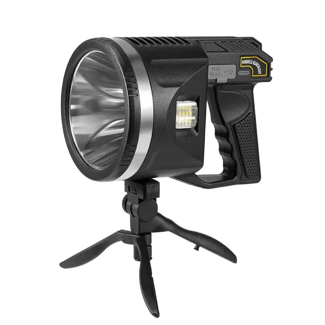 Jukmen Morden Spotlight 100000 Lumen Rechargeable Spotlight Flashlight ...