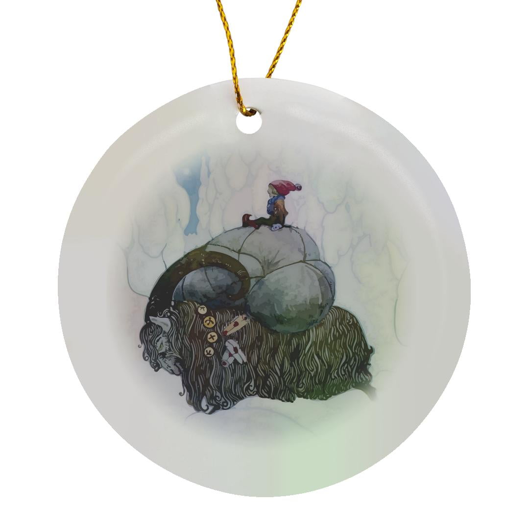 3drose, Julbocken the Yule Goat Being Ridden by a Child Vector, Circle ...