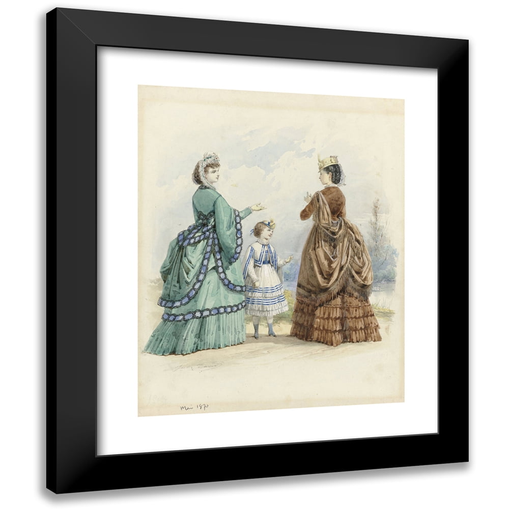 Jules David 12x14 Black Modern Framed Museum Art Print Titled - Two ...