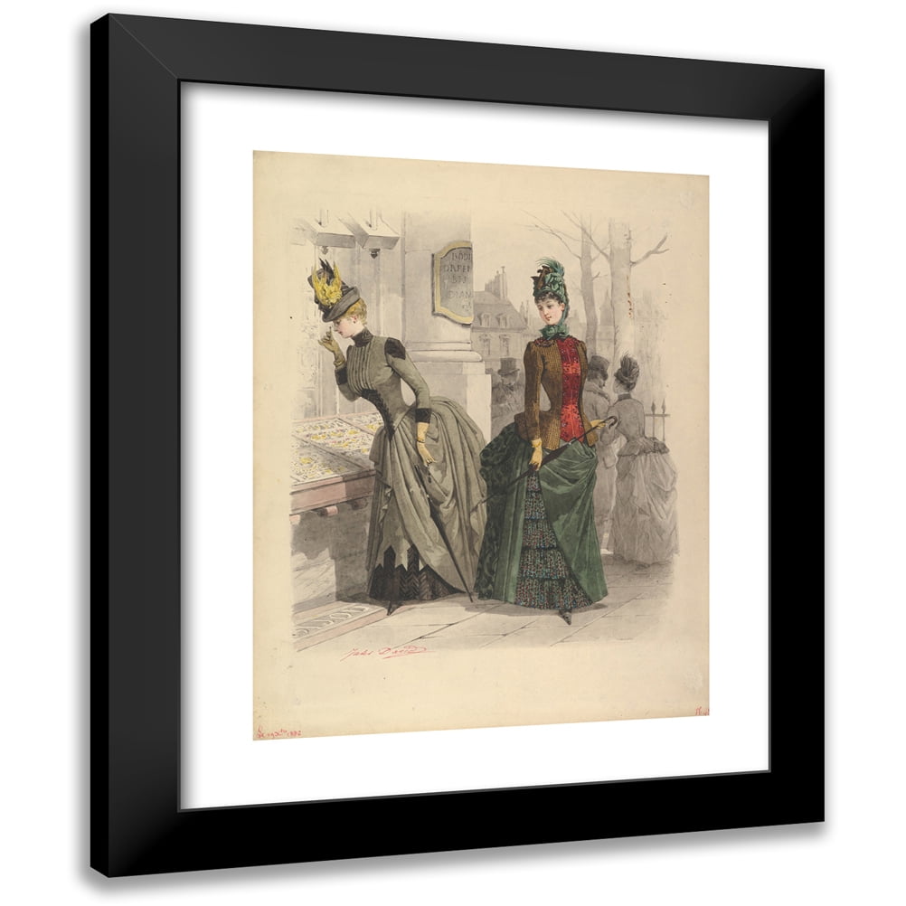 Jules David 12x14 Black Modern Framed Museum Art Print Titled - Two ...