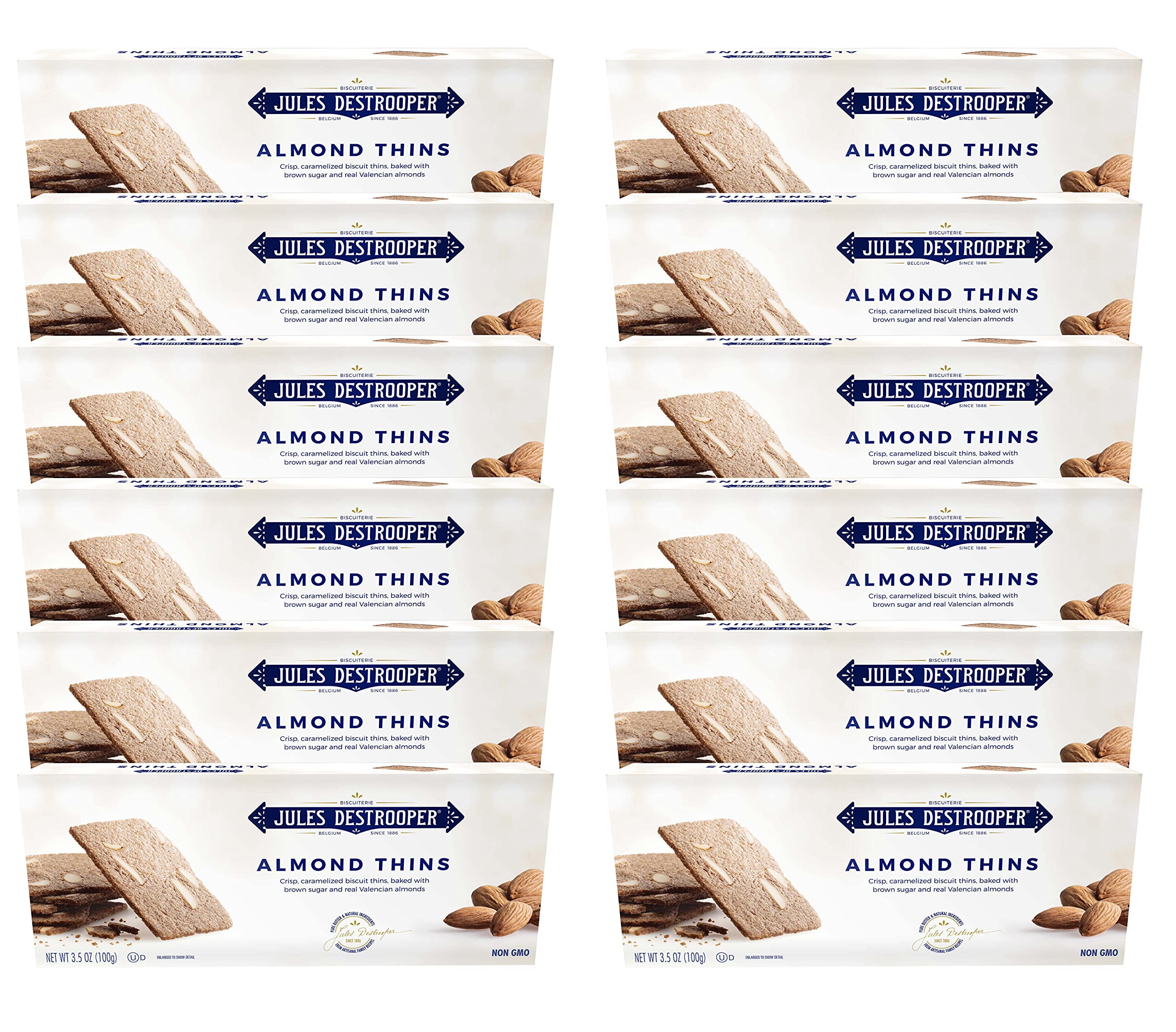 Jules Destrooper Almond Thins - Caramelized Butter Biscuits, Kosher ...