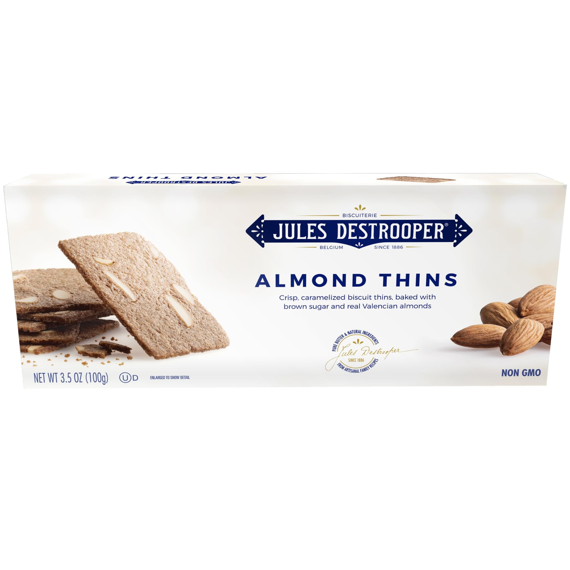Jules Destrooper Almond Thins DPF11 - Caramelized Butter Biscuits ...