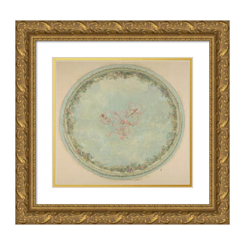 Jules-Edmond-Charles Lachaise 13x12 Gold Ornate Wood Frame and Double ...