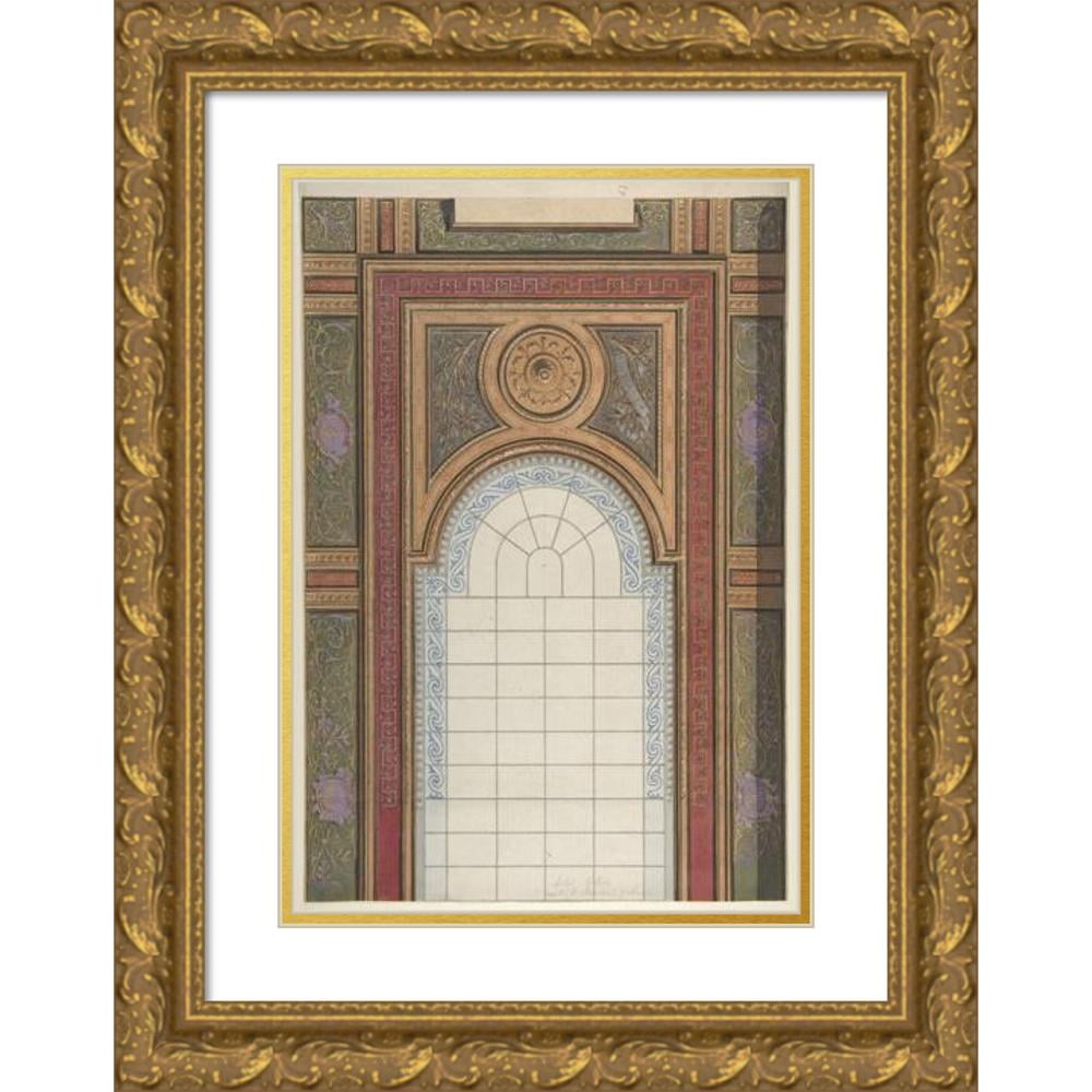 Jules-Edmond-Charles Lachaise 14x18 Gold Ornate Wood Frame and Double ...
