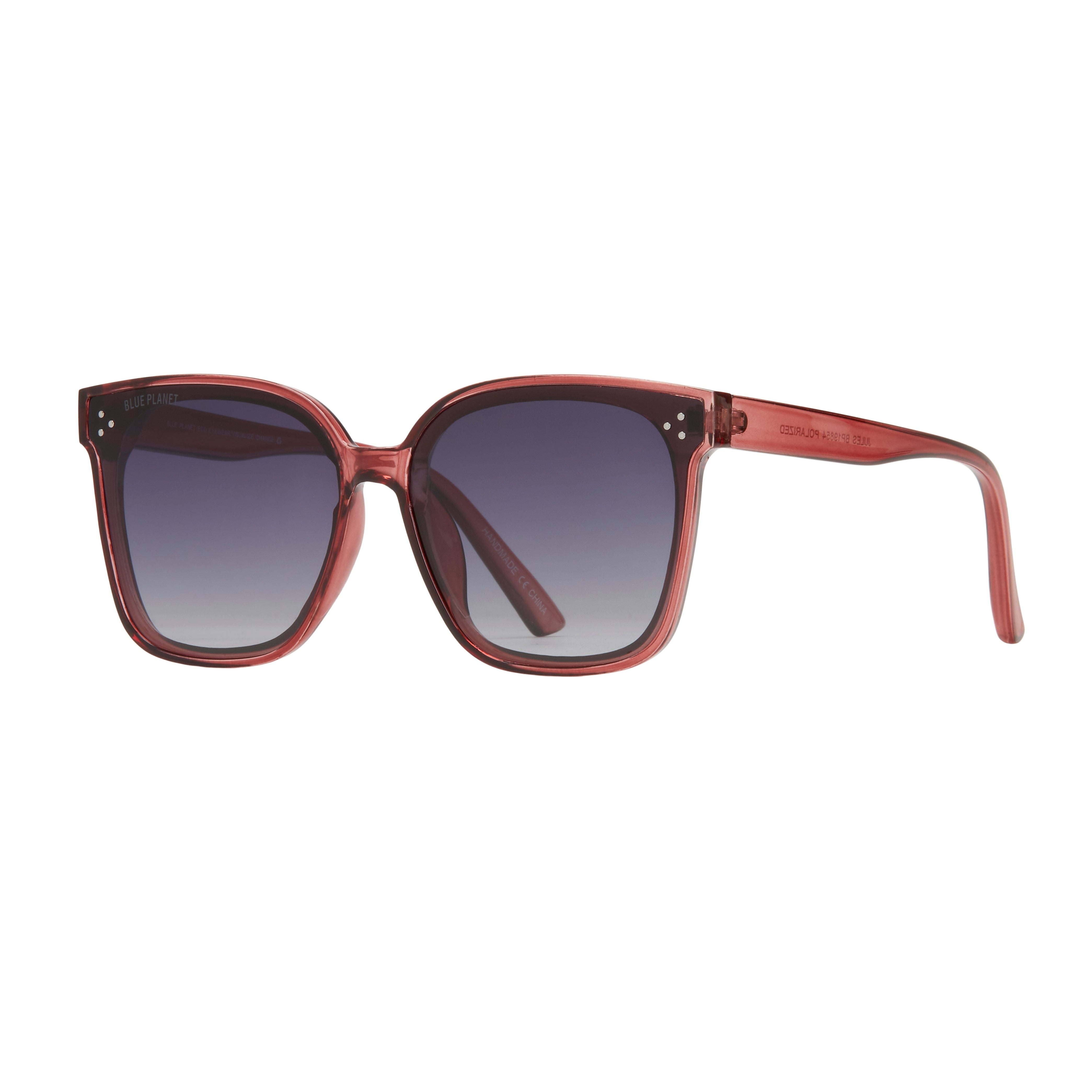 Jules Rose Oversized Polarized Sunglasses, Gradient Smoke Lens, Stylish ...