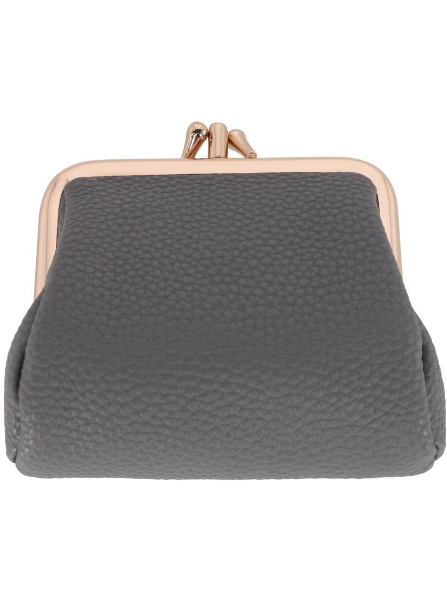 Julia Buxton Vegan Leather Triple Frame Coin Purse Wallet (Women ...