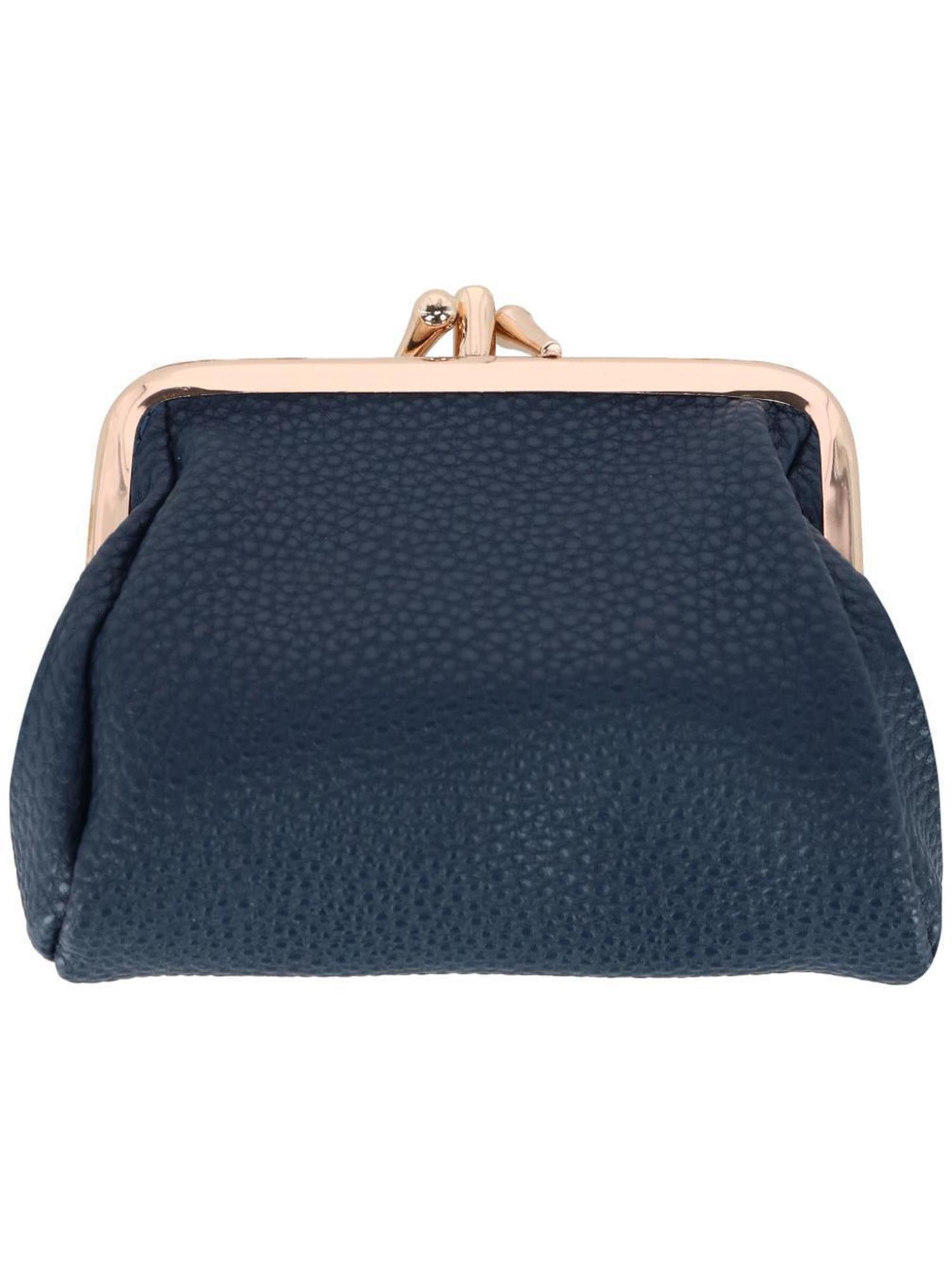 Julia Buxton Vegan Leather Triple Frame Coin Purse Wallet (Women ...