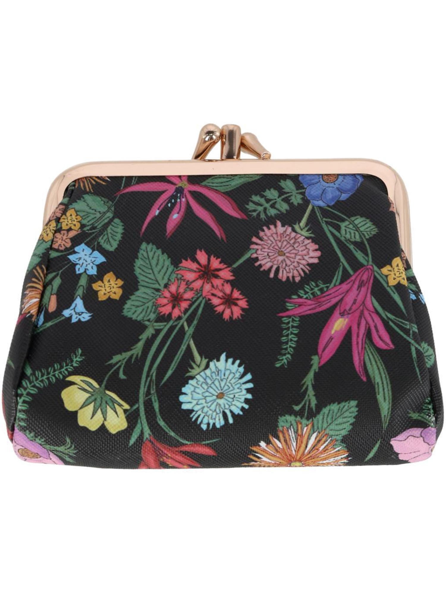 Julia Buxton Vegan Leather Triple Frame Coin Purse Wallet (Women ...