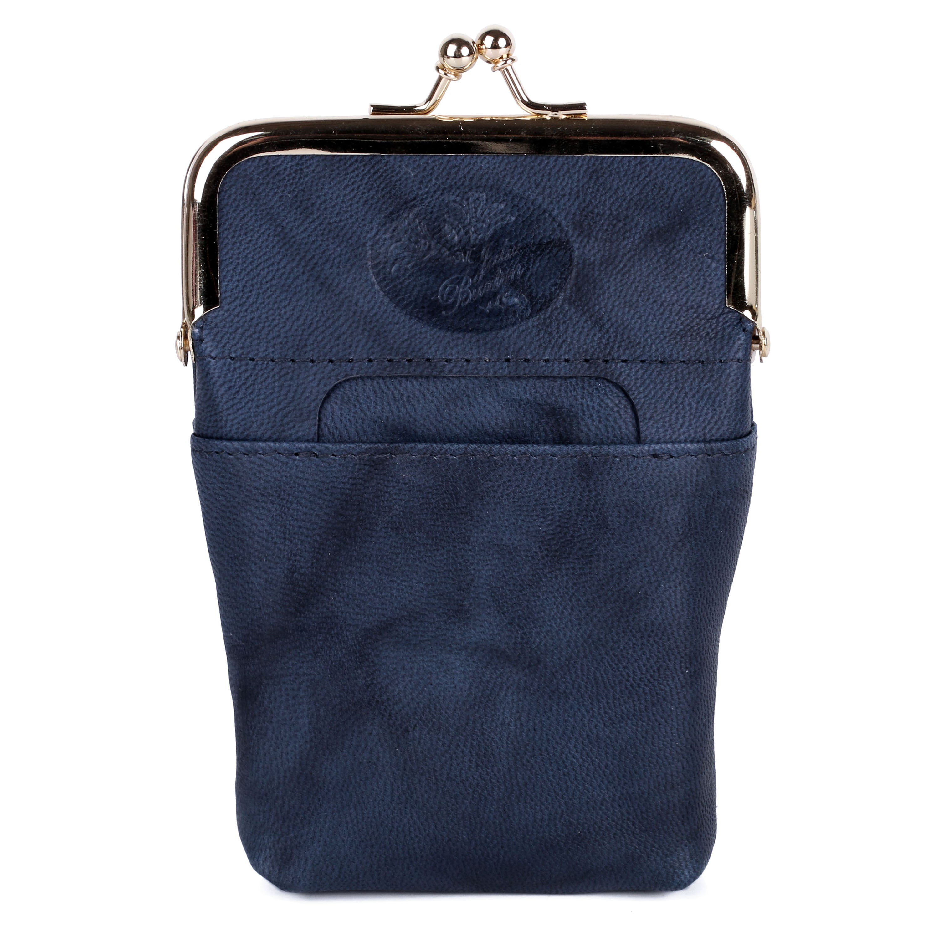 Julia Buxton Women's Heiress Cigarette Case Leather, Navy - Walmart.com