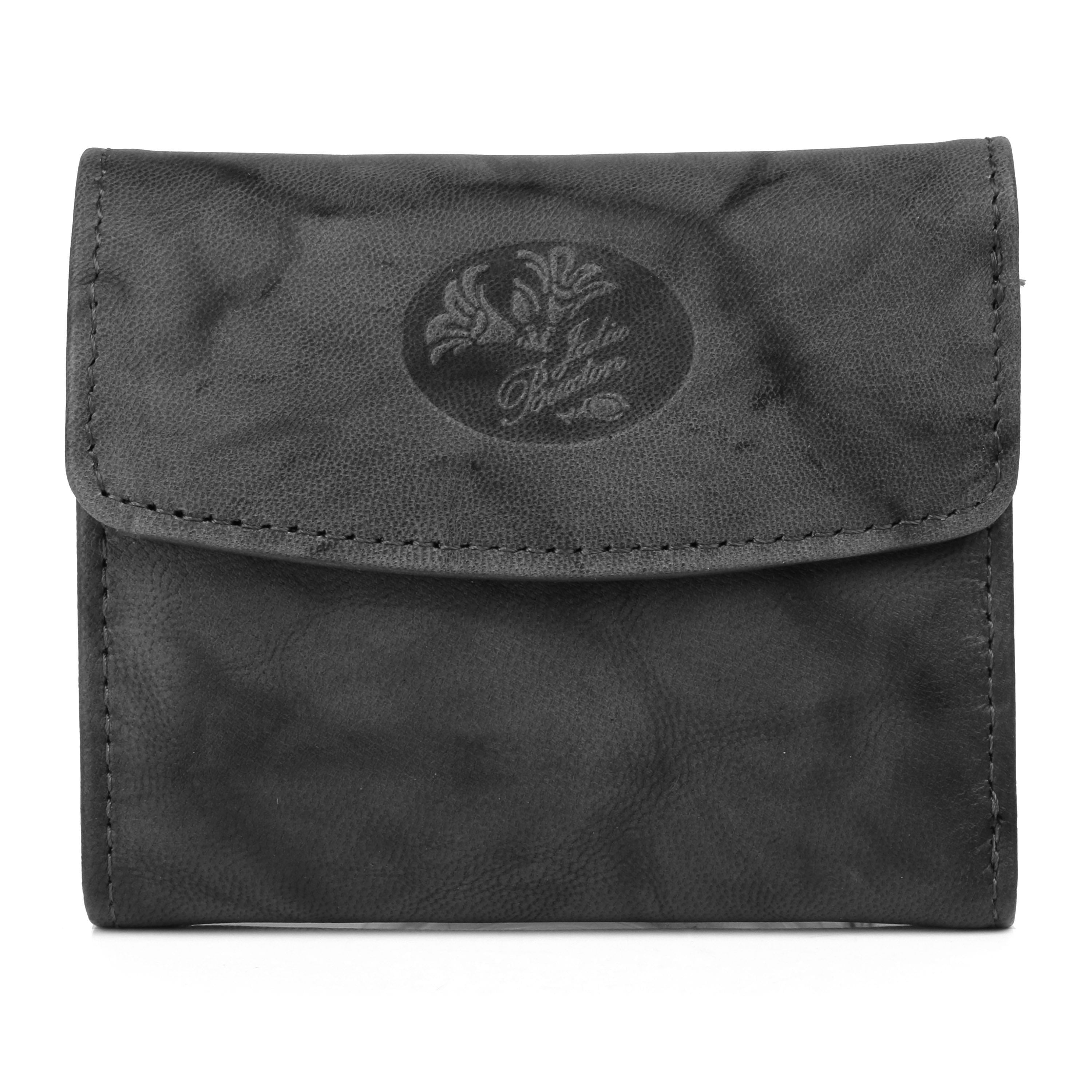Julia Buxton Women's Heiress Pik-Me-Up Mini-Trifold Leather, Black ...