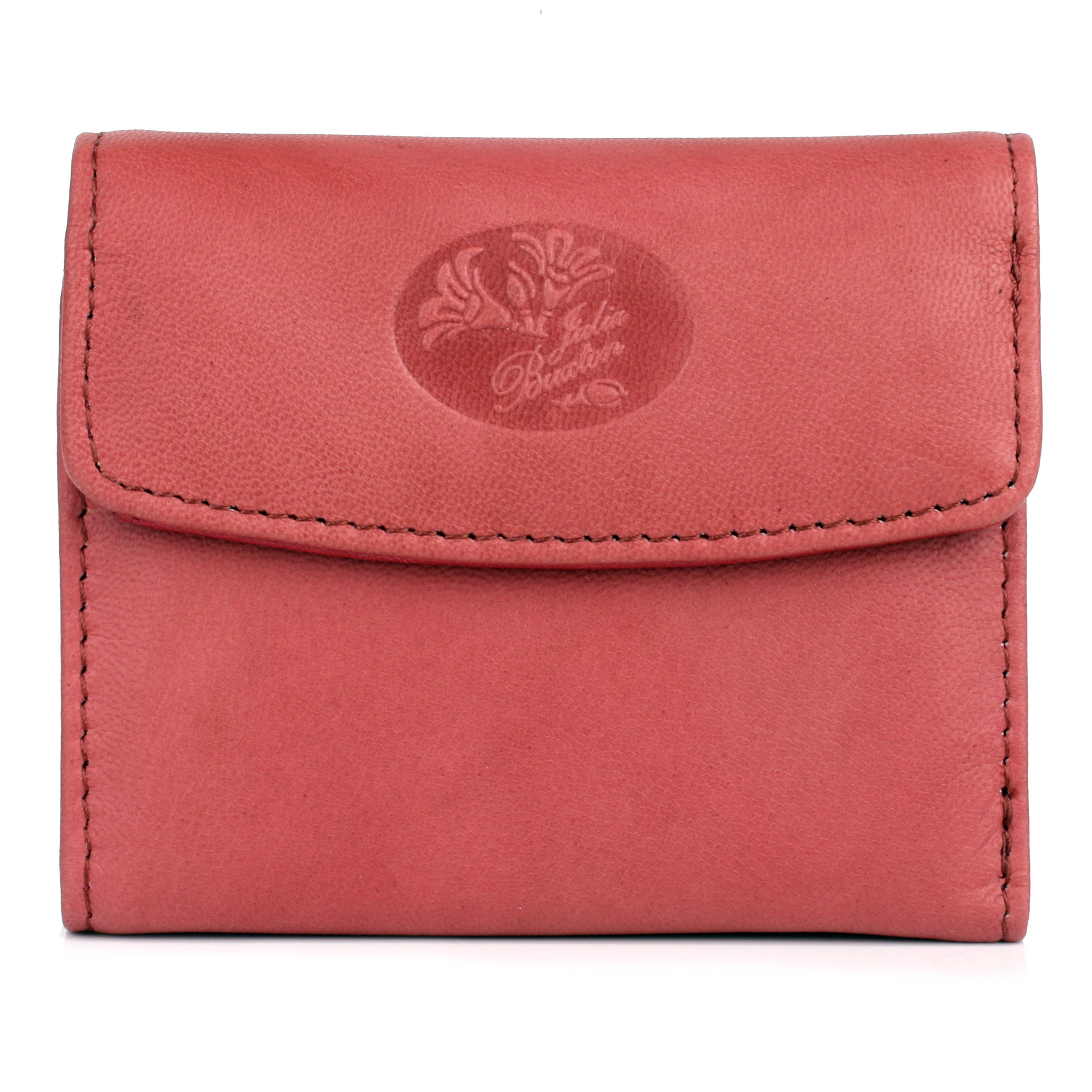 Julia Buxton Women's Heiress Pik-Me-Up Mini-Trifold Leather, Red ...