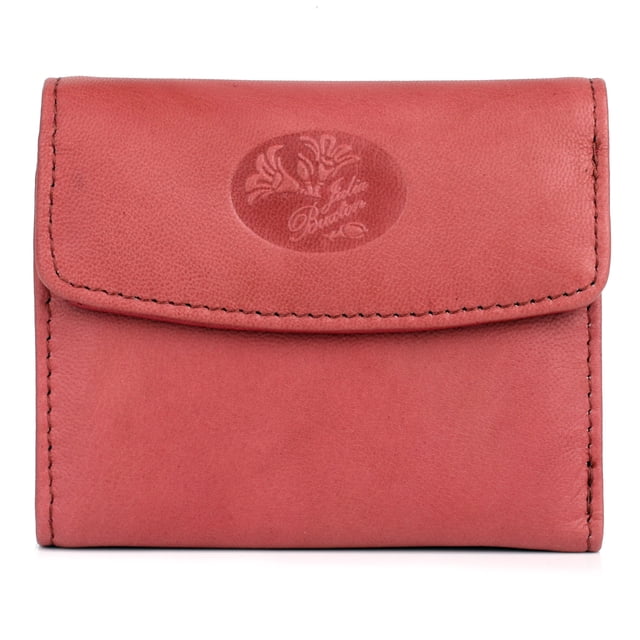 Julia Buxton Women's Heiress Pik-Me-Up Mini-Trifold Leather, Red ...