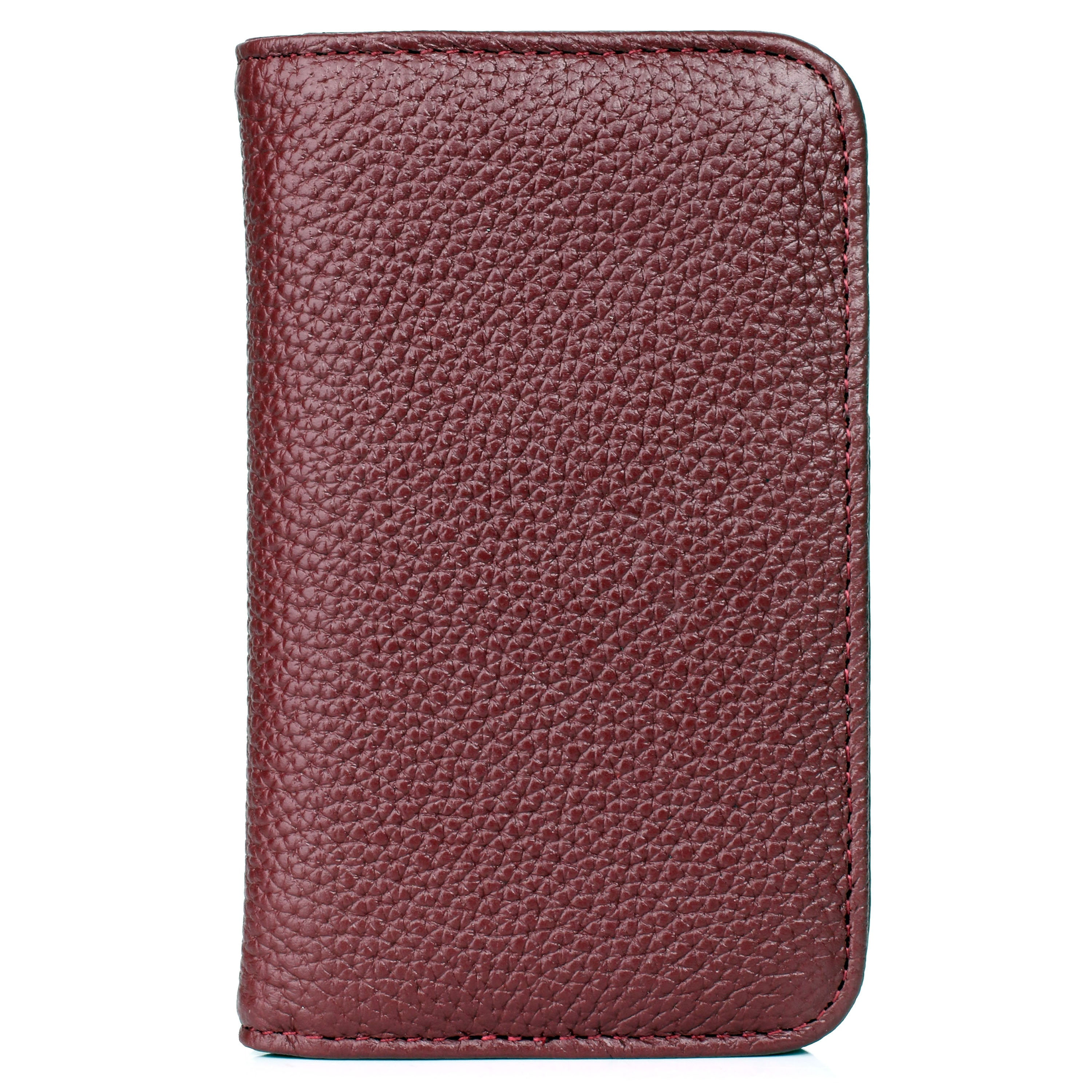 Julia Buxton Women's Hudson Pik-Me-Up Snap Card Case Leather, Red ...