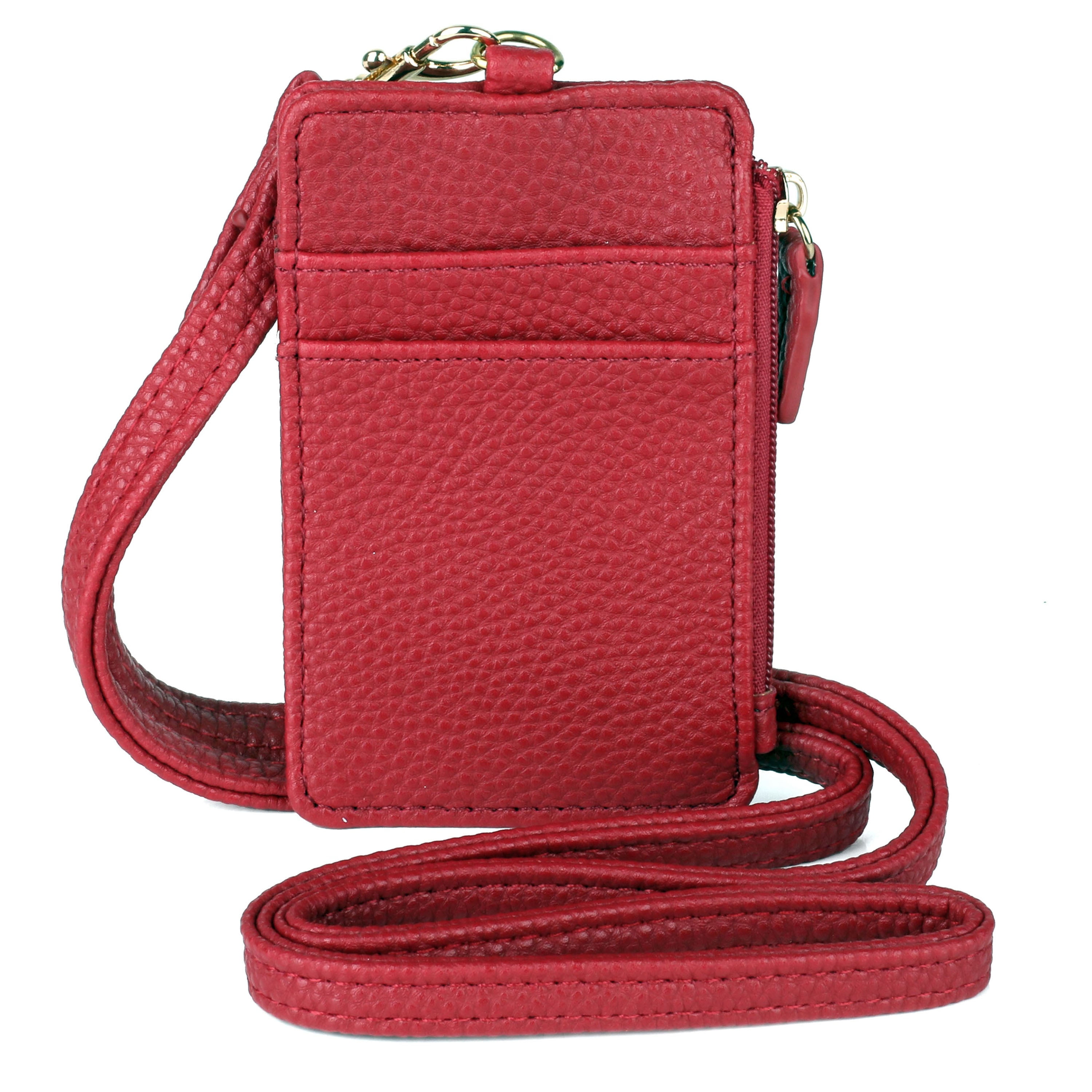 Julia Buxton Women's Pebble RFID Pik-Me-Up Convertible Lanyard, Red ...