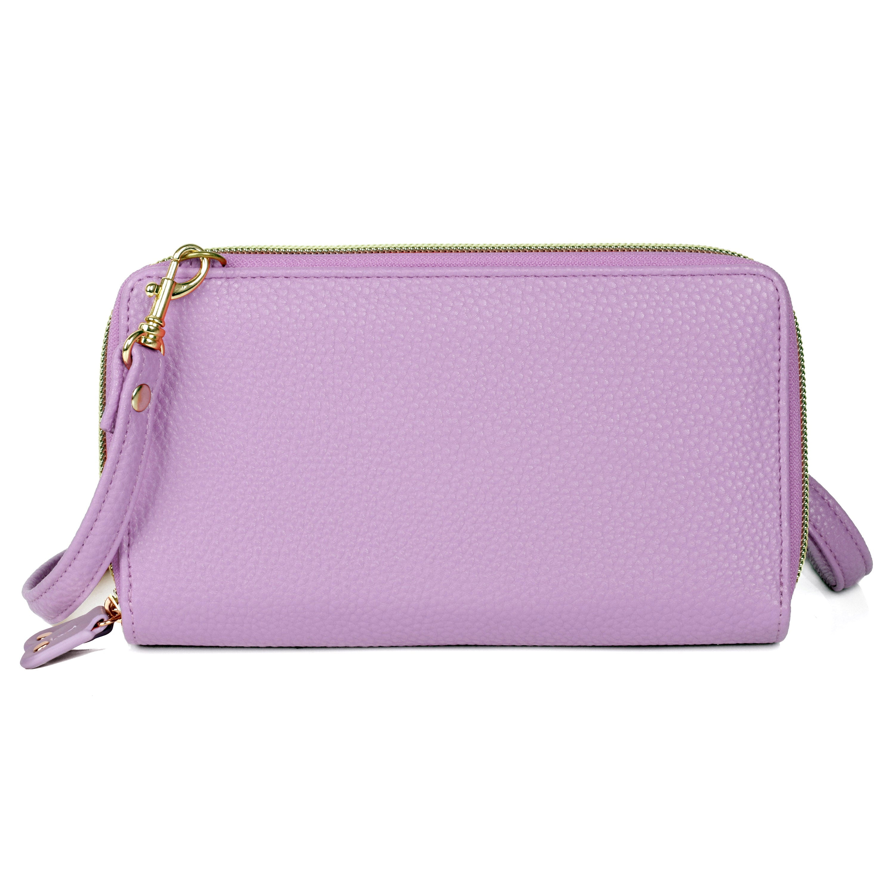 Julia Buxton Women's Pebble Vegan Leather Ultimate Organizer, Lilac ...