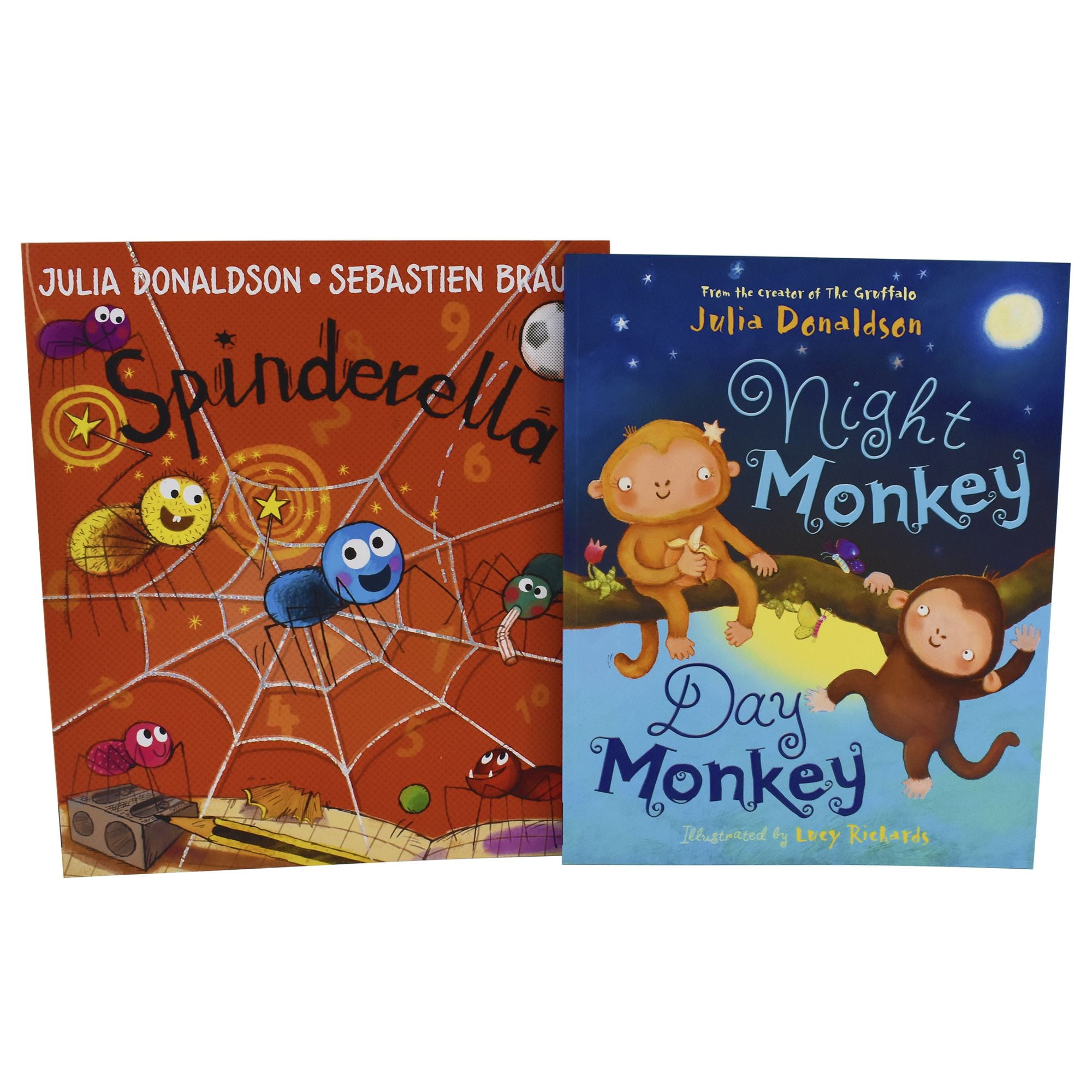Julia Donaldson 2 Books Set (Spinderella, Night Monkey Day Monkey ...