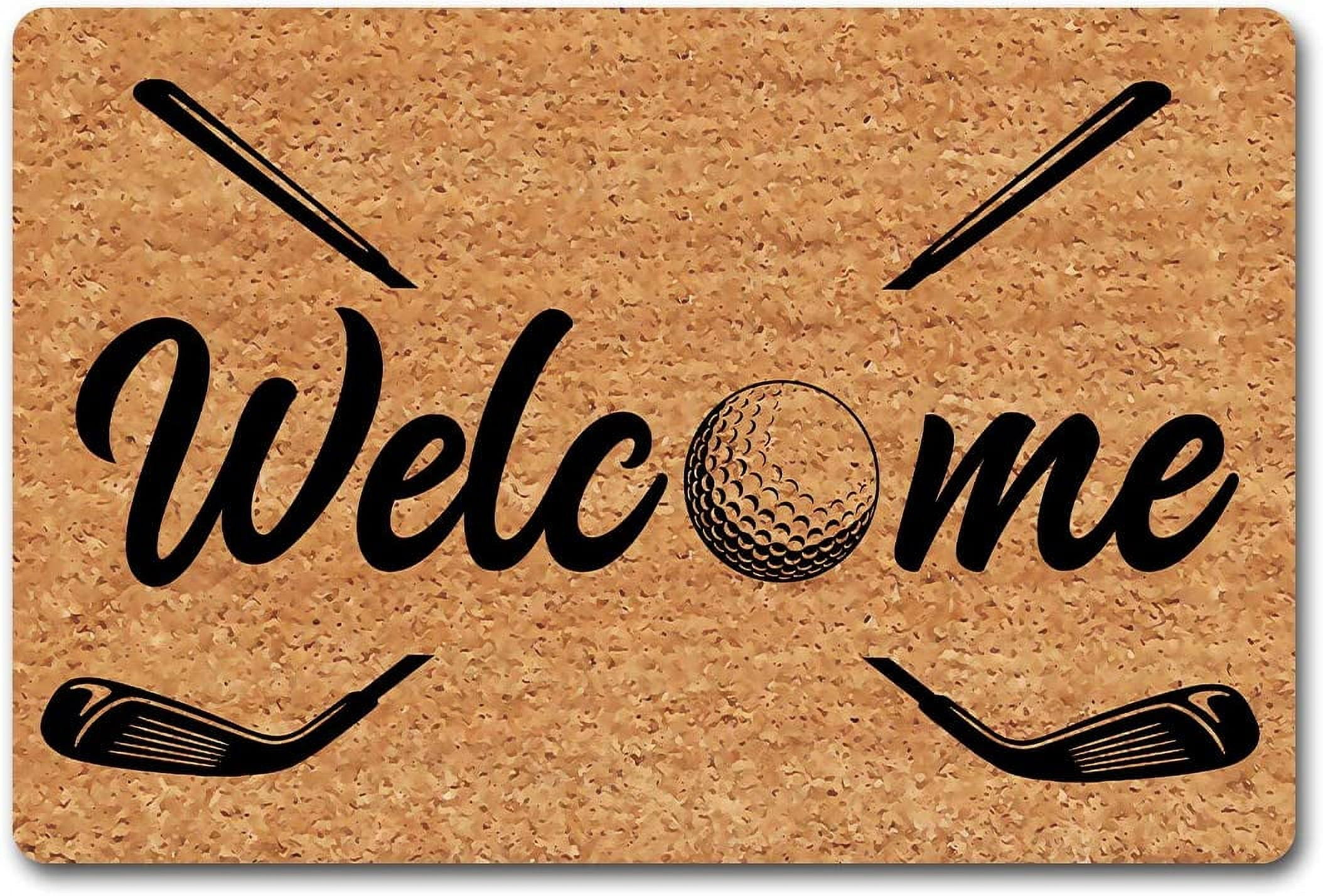 Julia Funny Welcome Rugs Front Porch Rugs Welcome Golf Doormat 18x30 ...