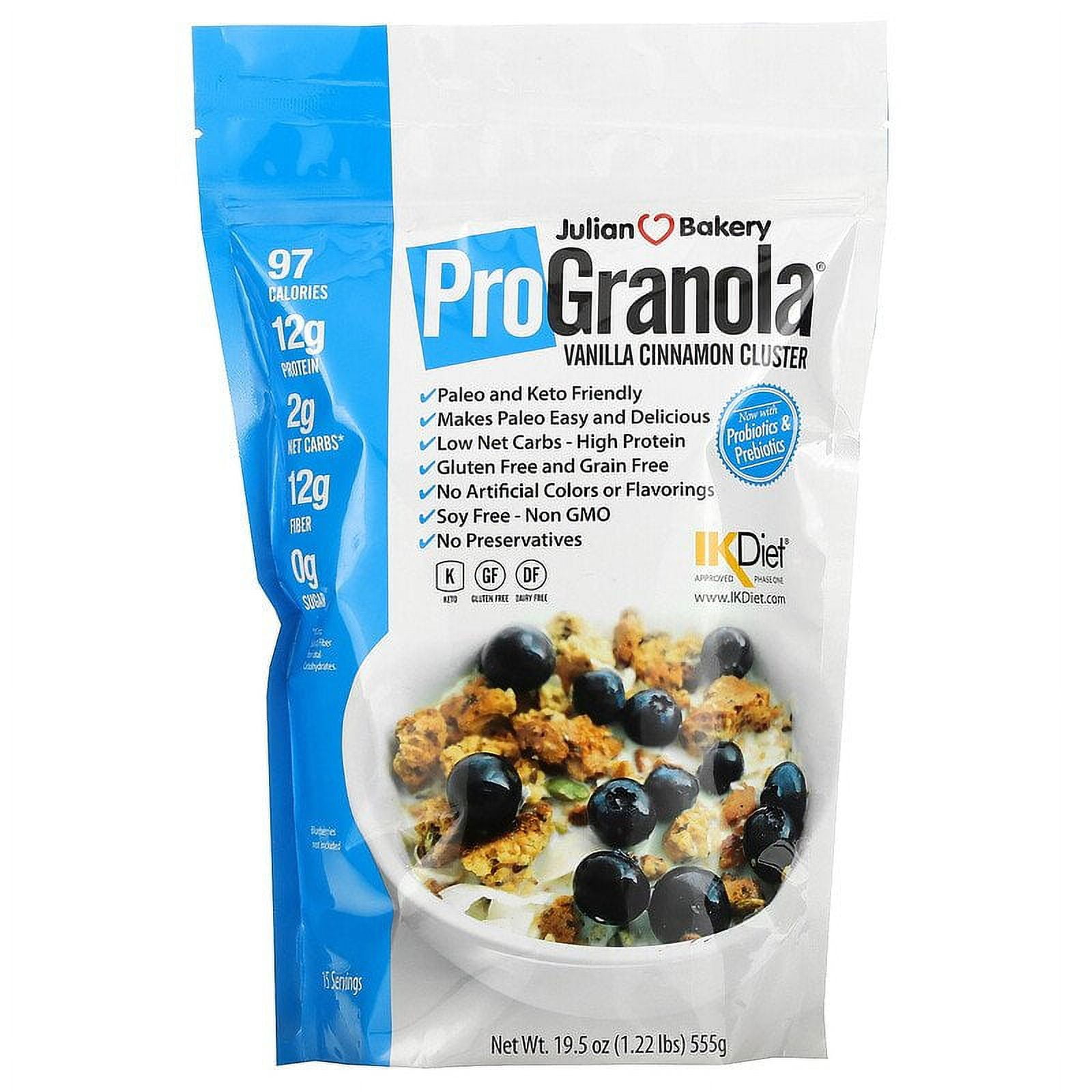 Julian Bakery, Pro Granola, Vanilla Cinnamon Cluster, 19.5 oz - Walmart.com